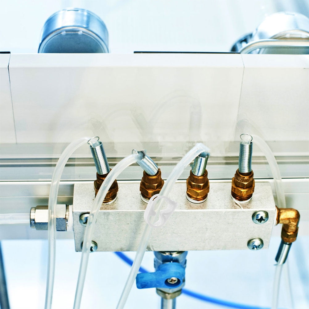 MLINS 20pcs Laboratory Flow Control Clamps 1/4" - 5/16" White Plastic Adjustable Tube Valves ...