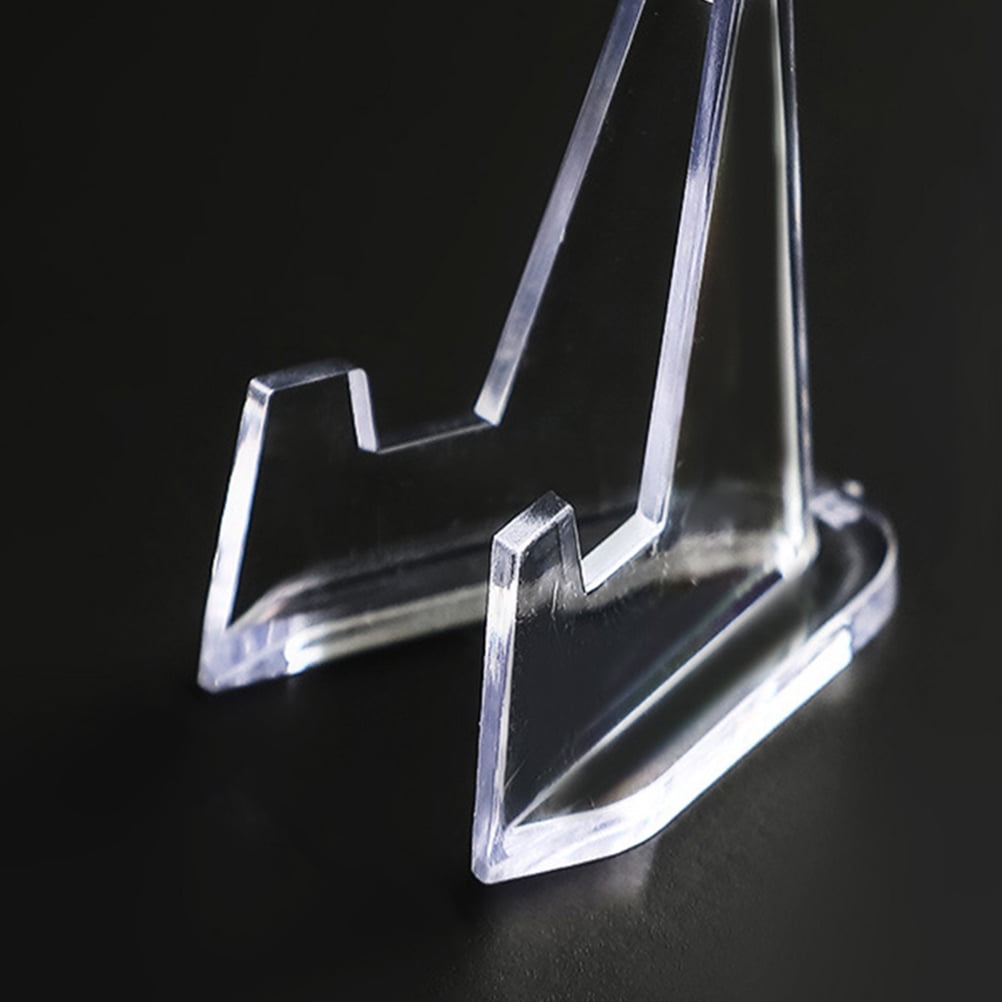 MLINS 20pcs Plastic Clear Coin Display Rack Mini Easel Stand For Coins ...