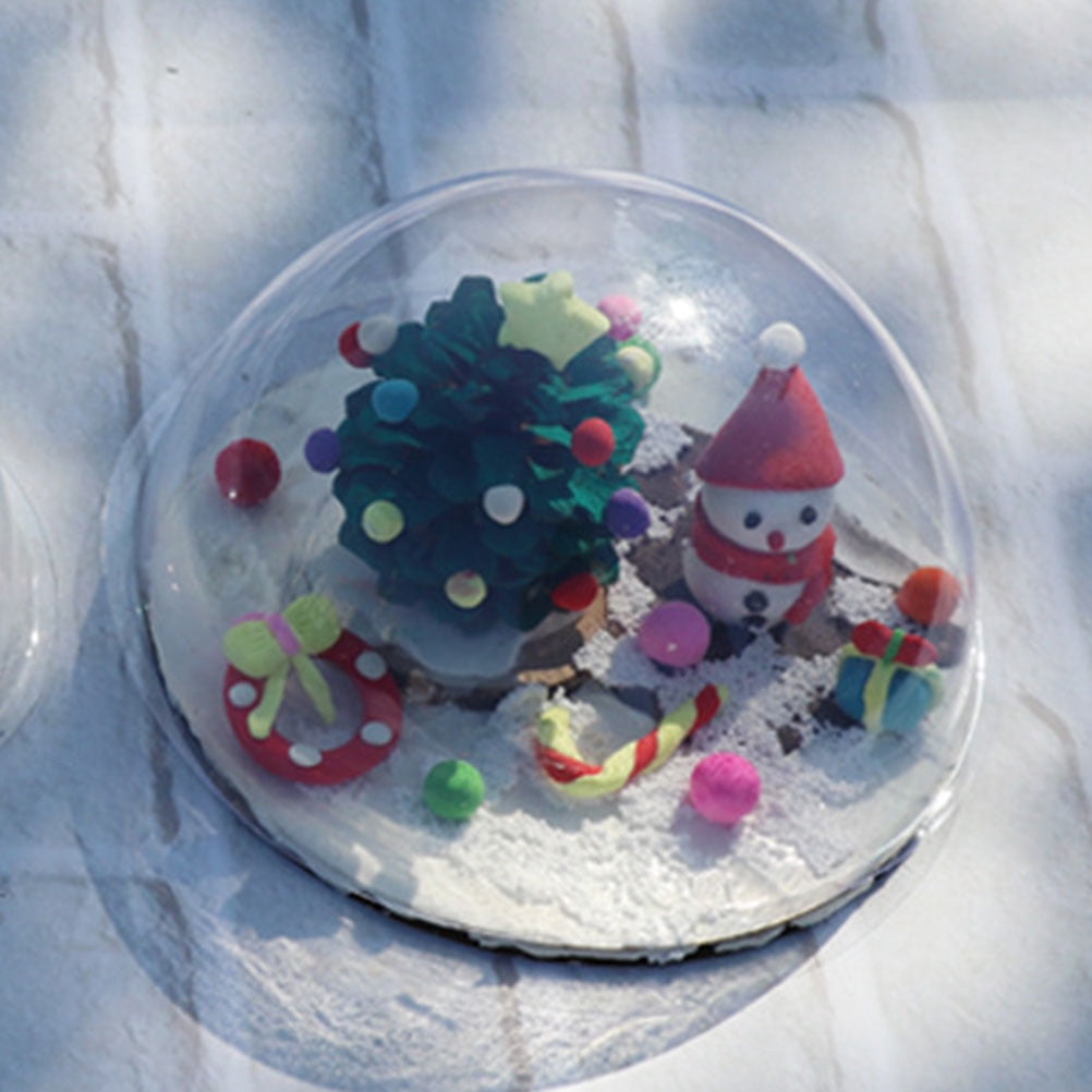 MLINS 20pcs Plastic Dome Cloche Display for DIY Projects for Snow Globe ...