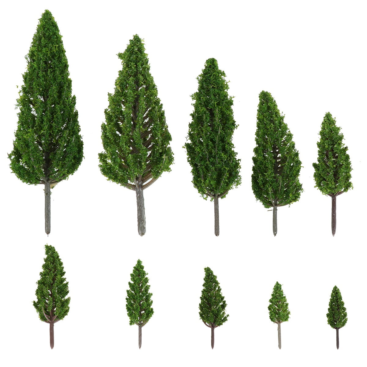 MLINS 20pcs Plastic Pine Trees for Decor Use with Realistic Trunk and ...