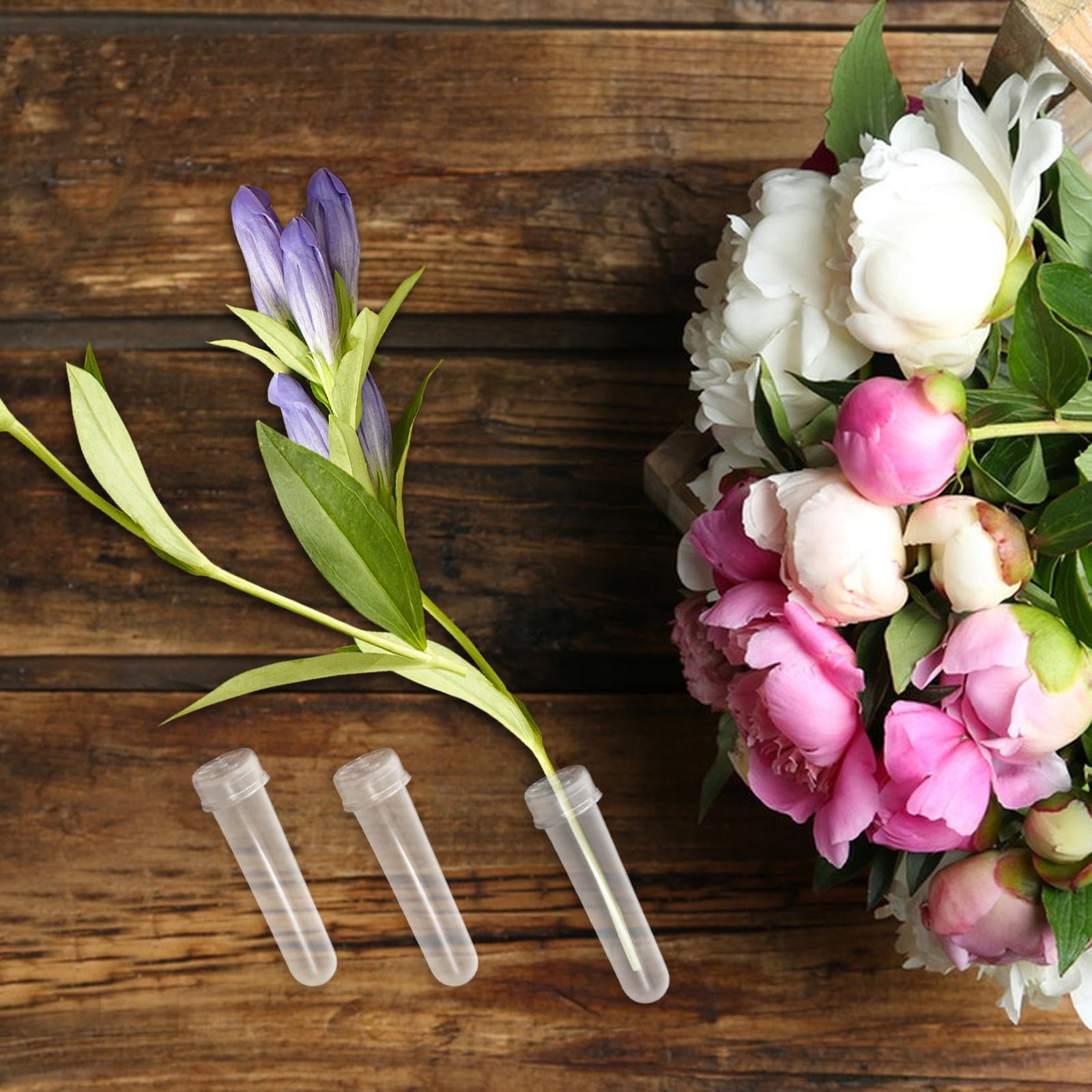 MLINS 20pcs Plastic Water Tubes For Flower Arrangement Cut Flower ...