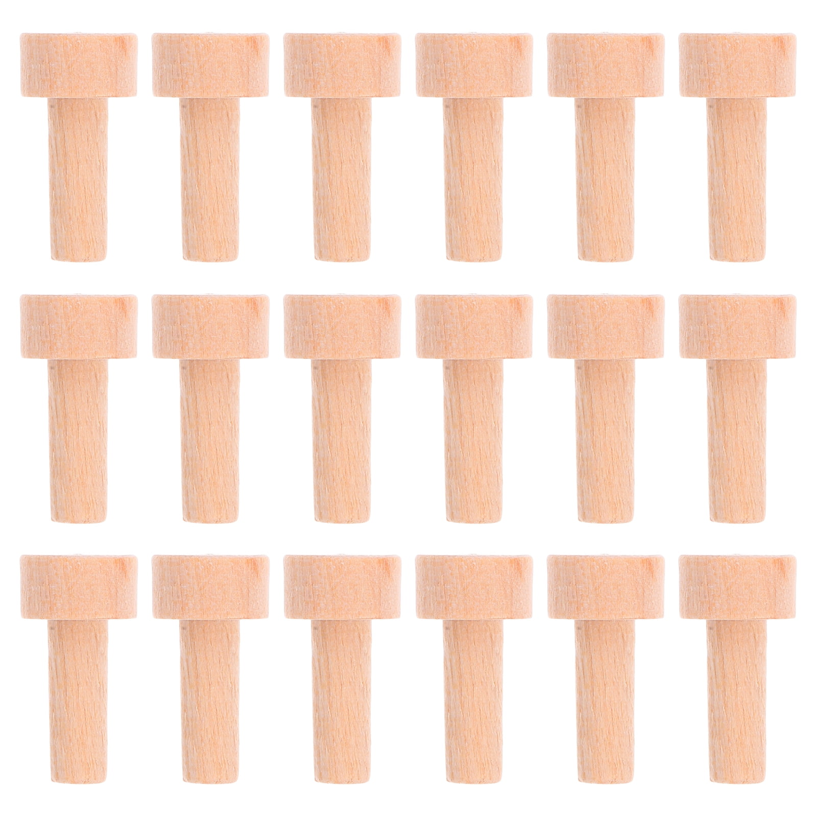 MLINS 20pcs Small Wooden Pegs for Crafts and Projects, Rustic Axle Pegs ...
