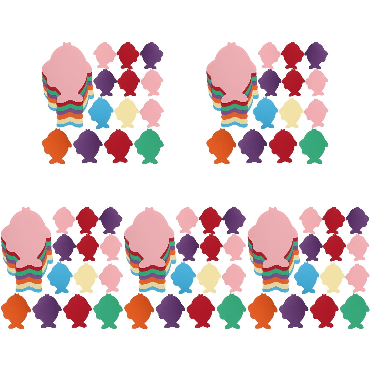 MLINS 225 pcs DIY Kids Fish Cutouts Classroom Bulletin Board Craft ...