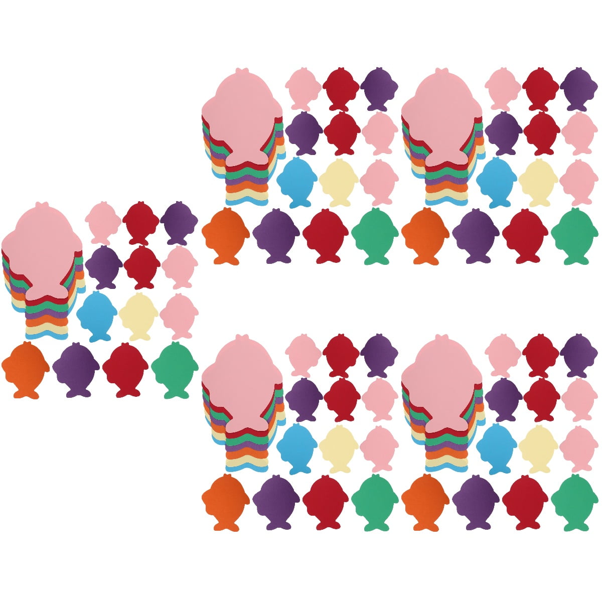 MLINS 225 pcs Fish Cutouts Paper Fish Shapes Colors Fish Cut Outs ...