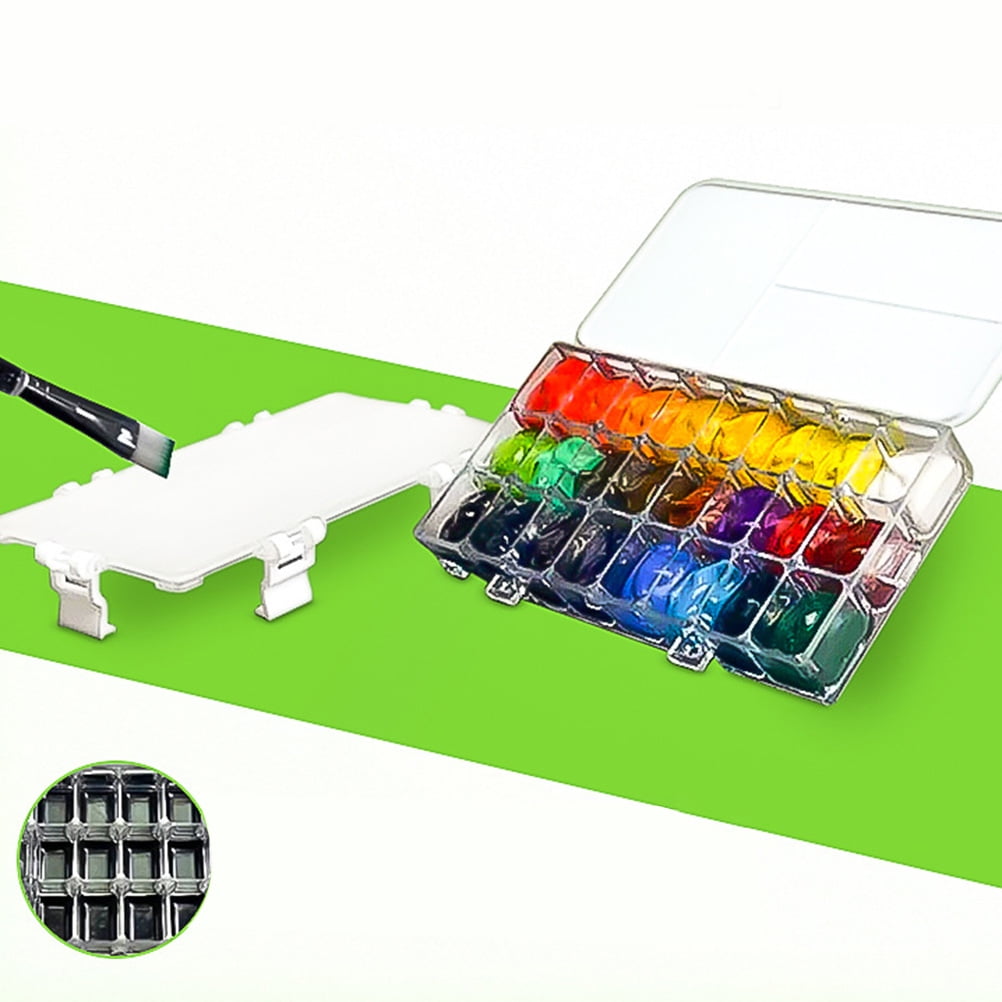 MLINS Compartments Trays Paint Tin Plastic Pallet Watercolor Palette ...