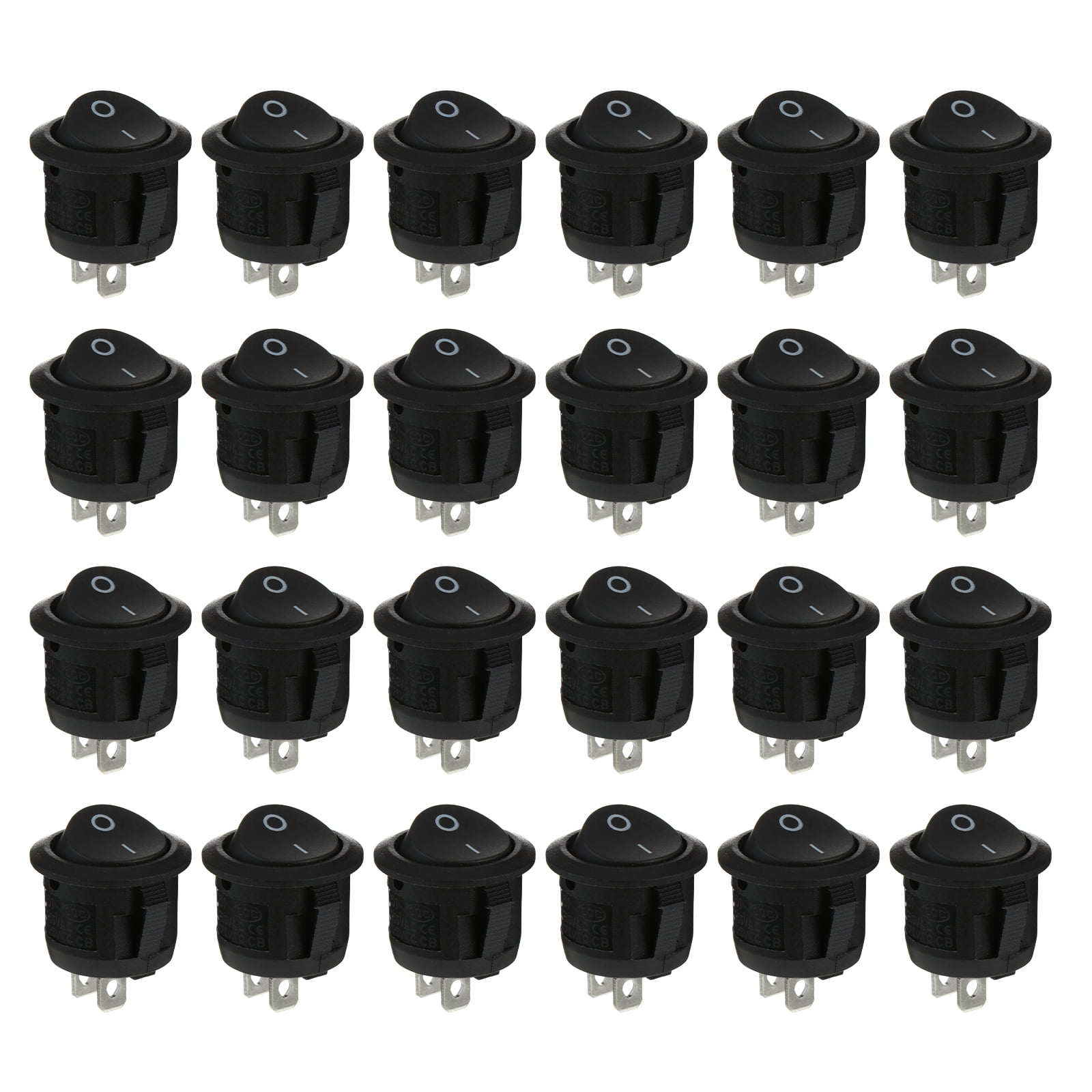 MLINS 24 PCS Switch Transfer Power LED Panel The Push Button Black ...