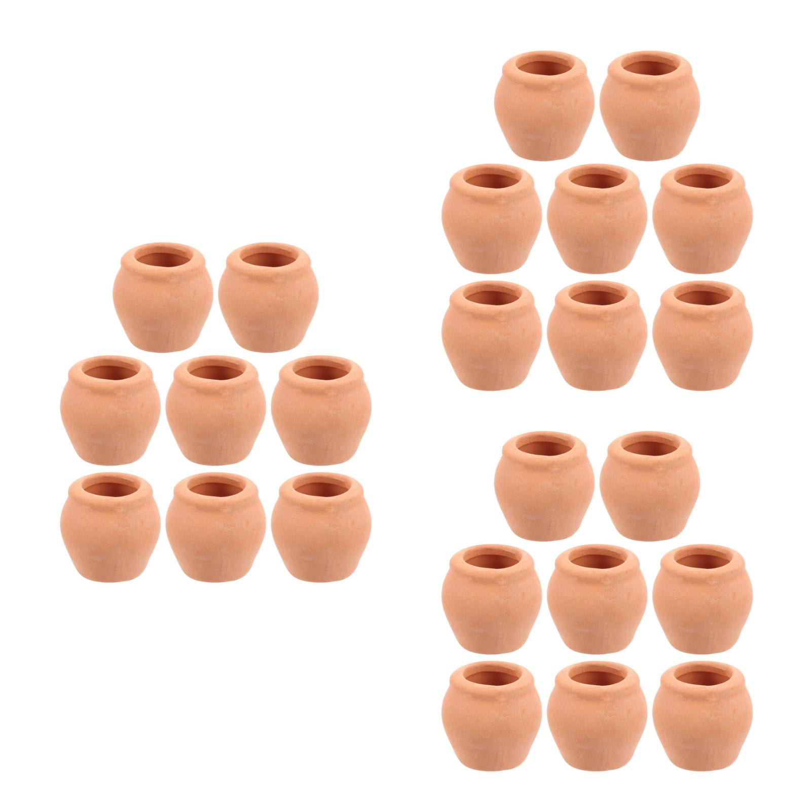 MLINS 24 PCS Tiny Flower Pots Small Clay Pots Succulent Plants Planters ...