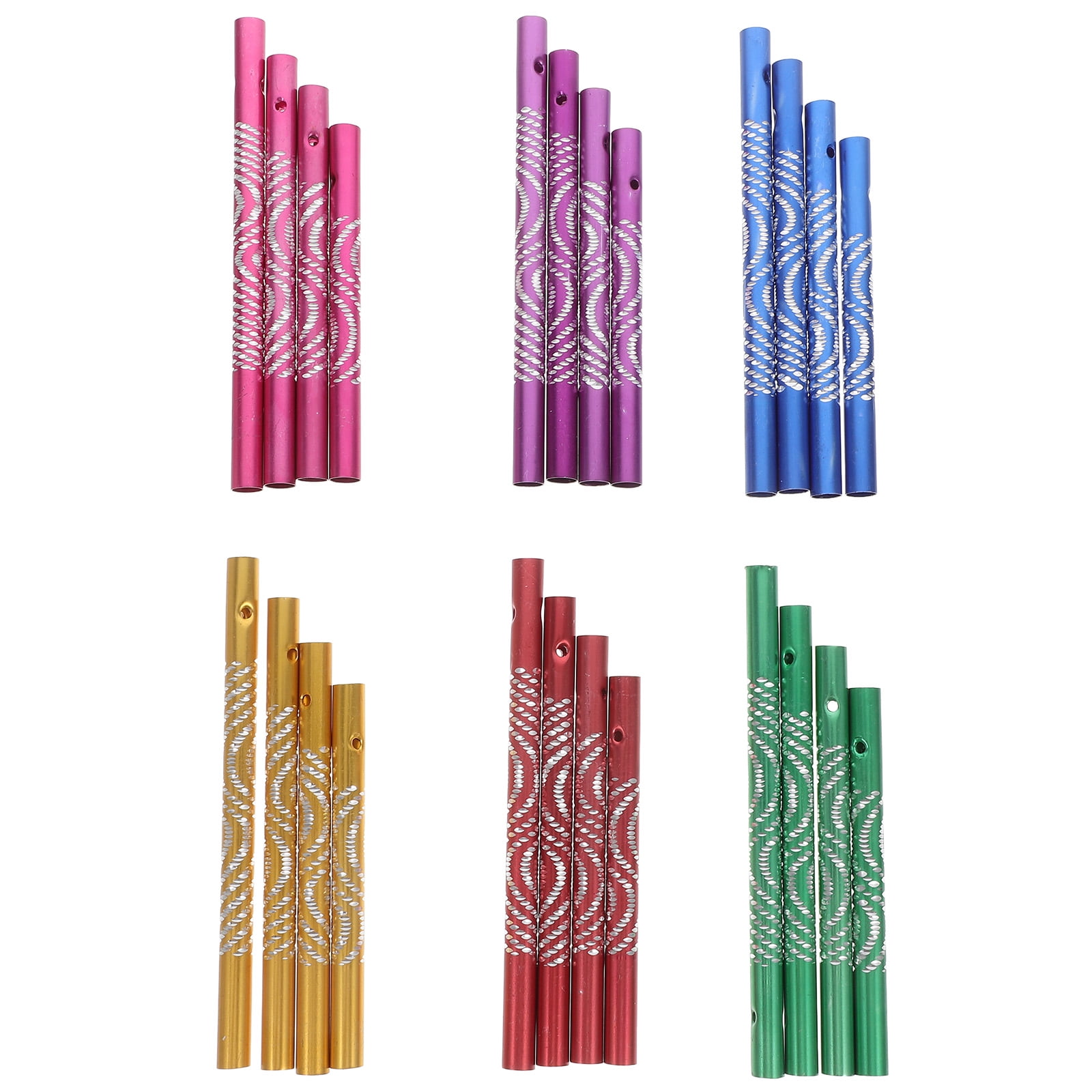 MLINS 24 Pcs Wind Chime Replacement Tubes Multi-color Chimes DIY ...