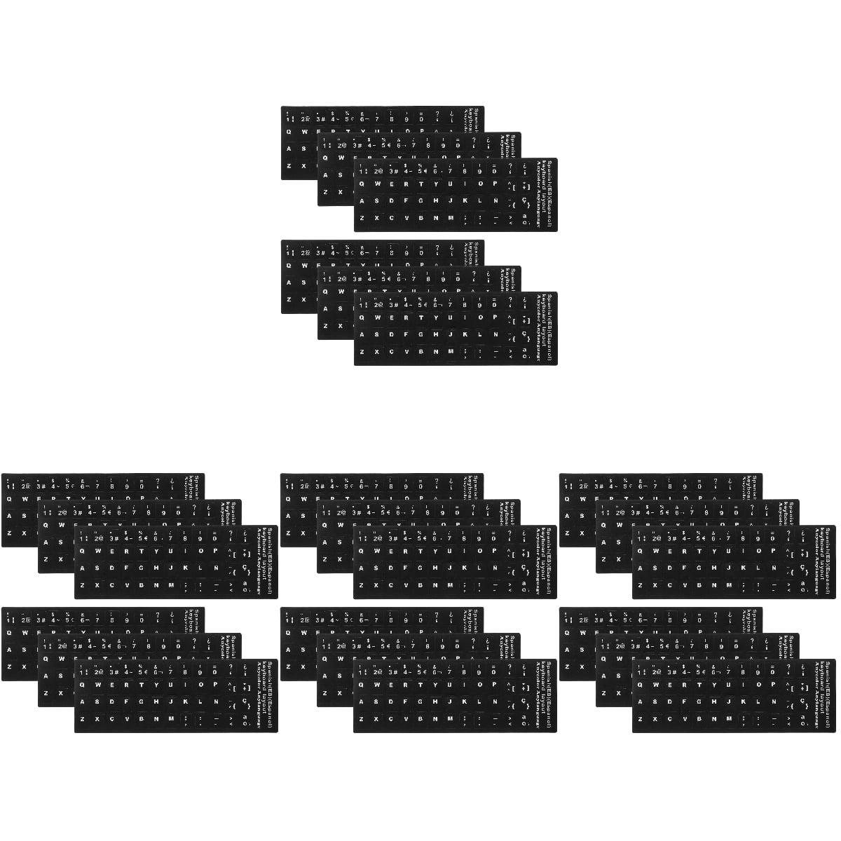 MLINS 24 Sheets Language Keyboard Stickers Laptop Keyboard Decals With ...