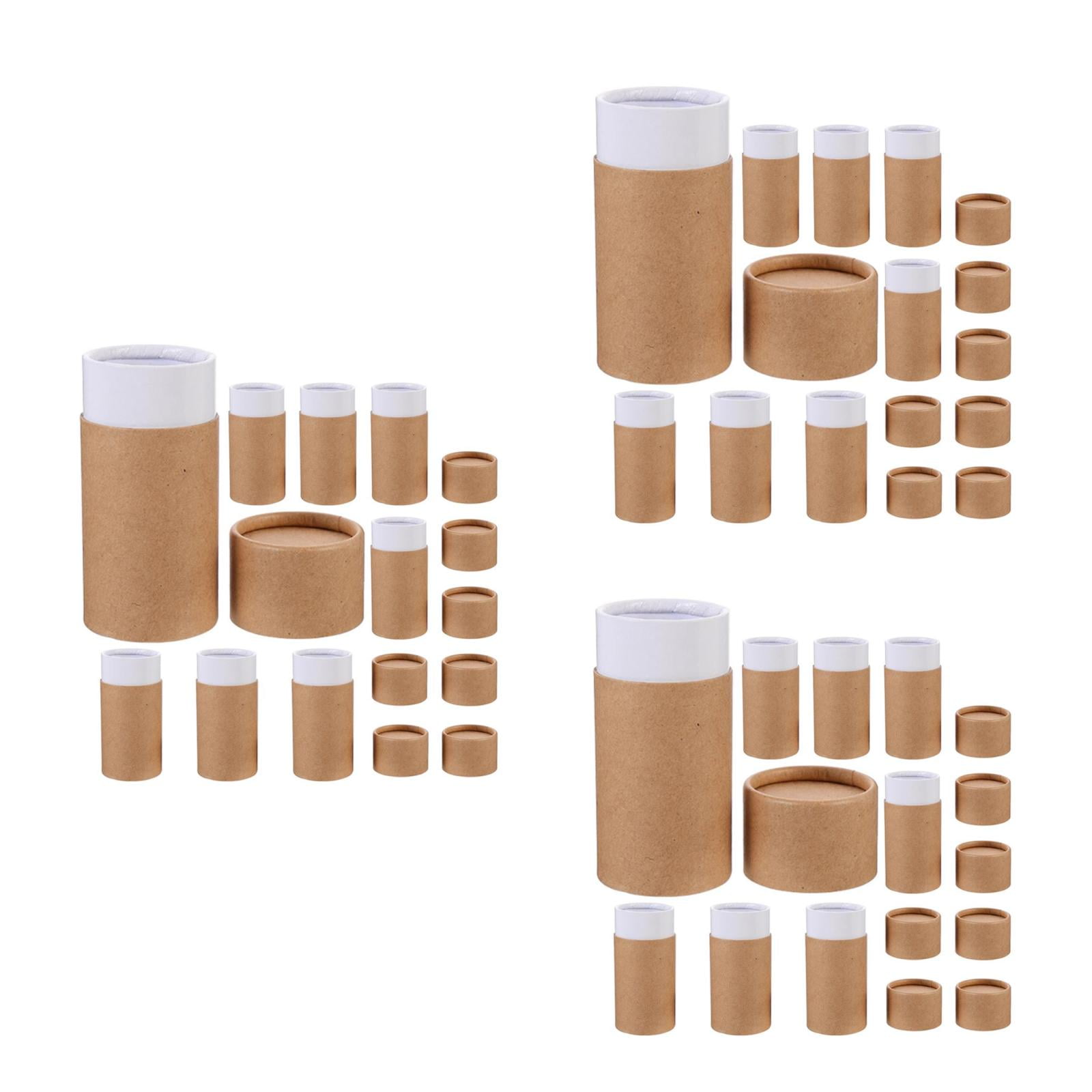 MLINS 24 pcs Cardboard Tubes with Caps 50ml Kraft Paper Essential Oil ...