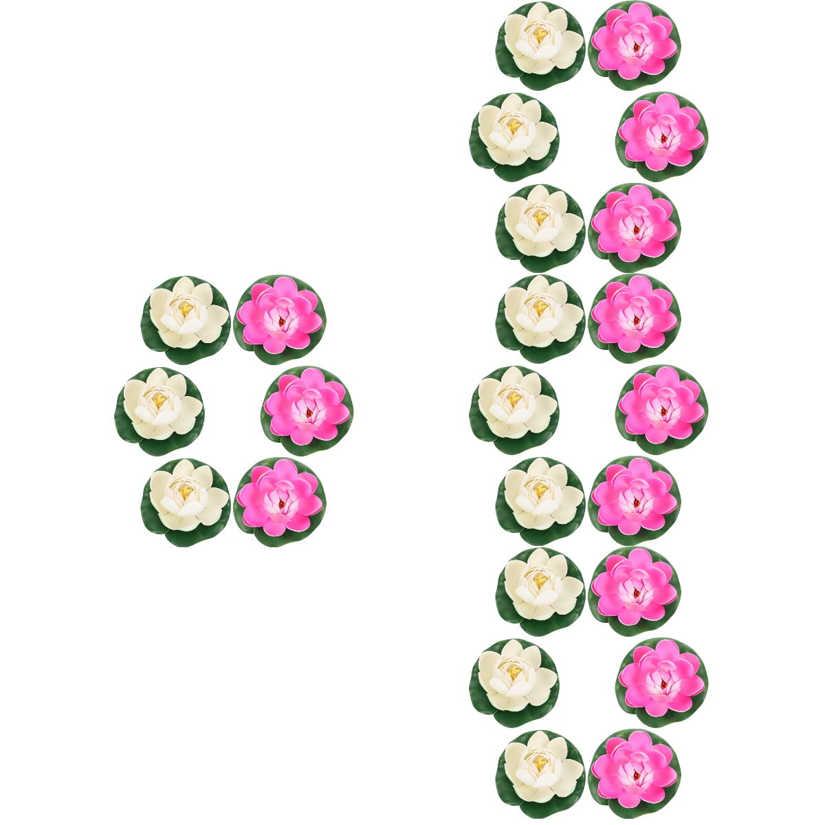 MLINS 24 pcs Floating Realistic Lotus Decor Simulated Lotus Artificial ...