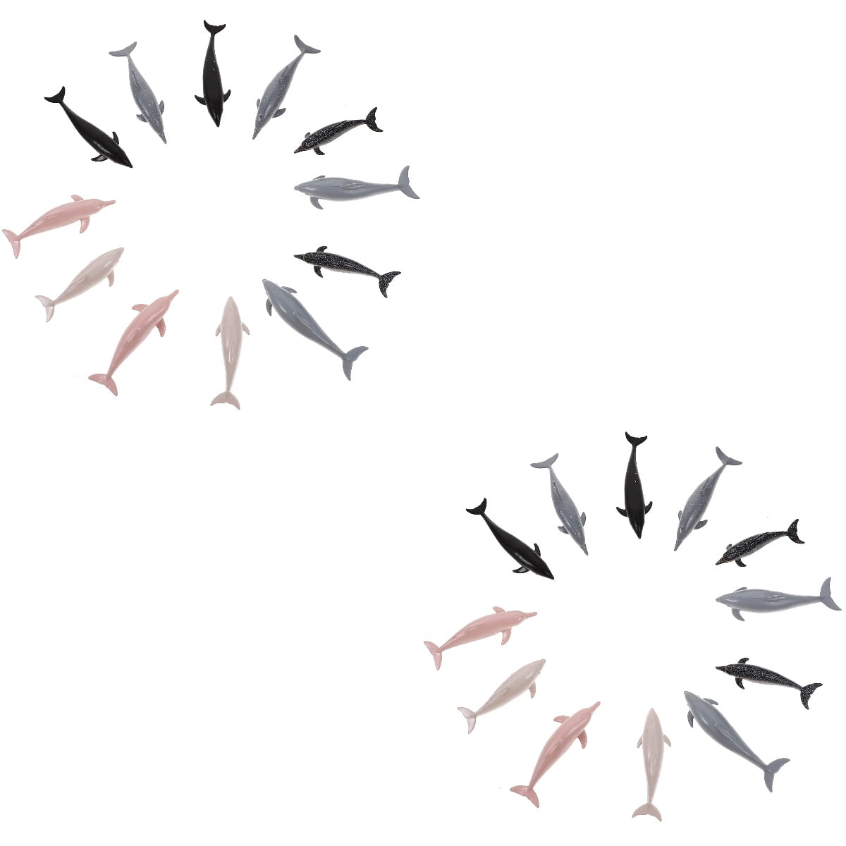 MLINS pcs Mini Dolphin Model Simulation Dolphin Models Plastic Animal ...