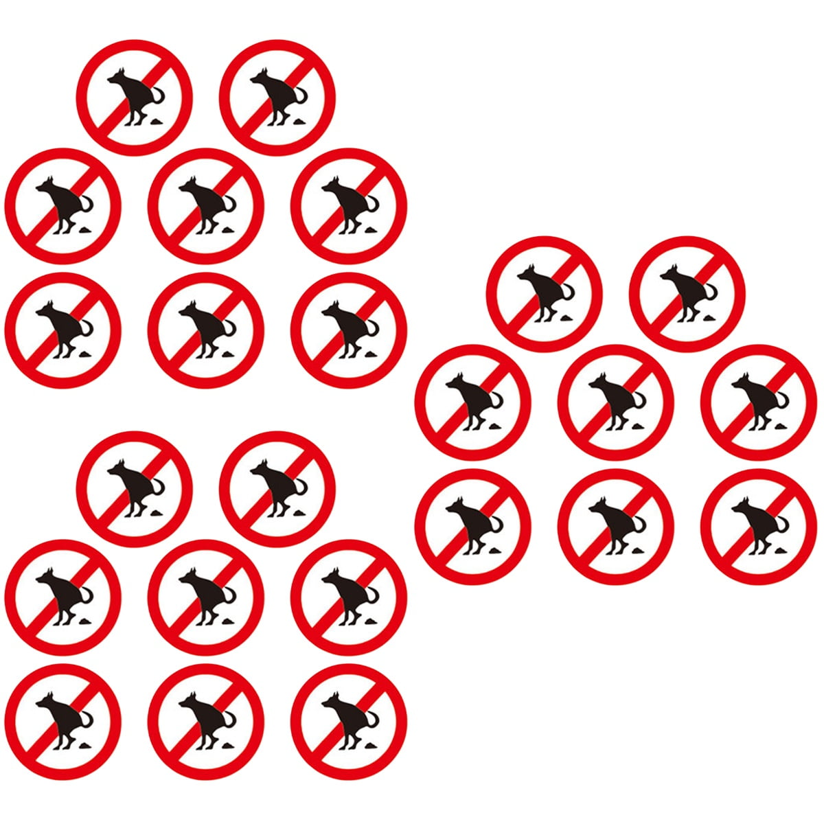 MLINS 24 pcs No Pooping Stickers Street Signs Pet Dog Pooping ...