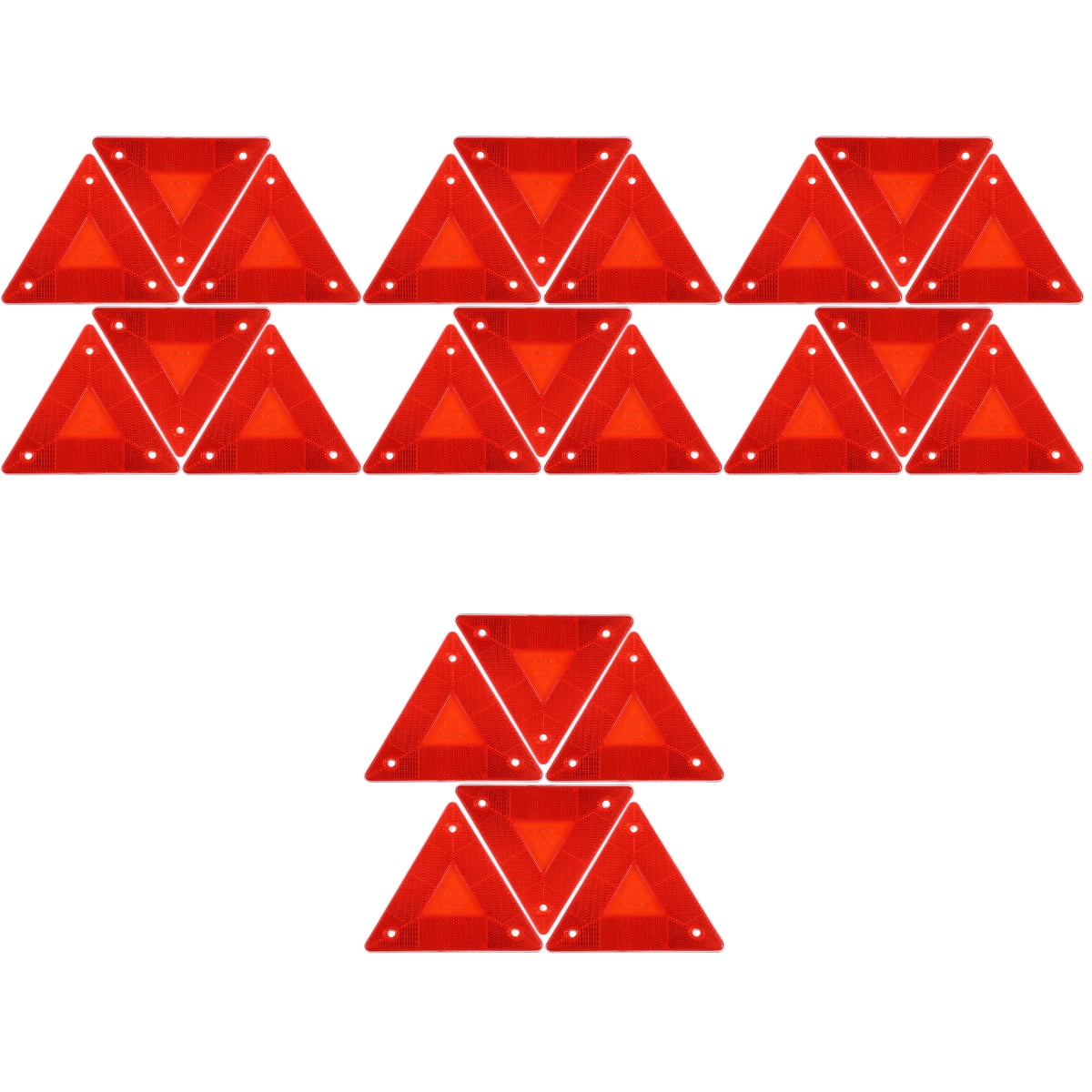 MLINS 24 pcs Slow Moving Triangle Warning Signs Vehicle Safety Triangle ...