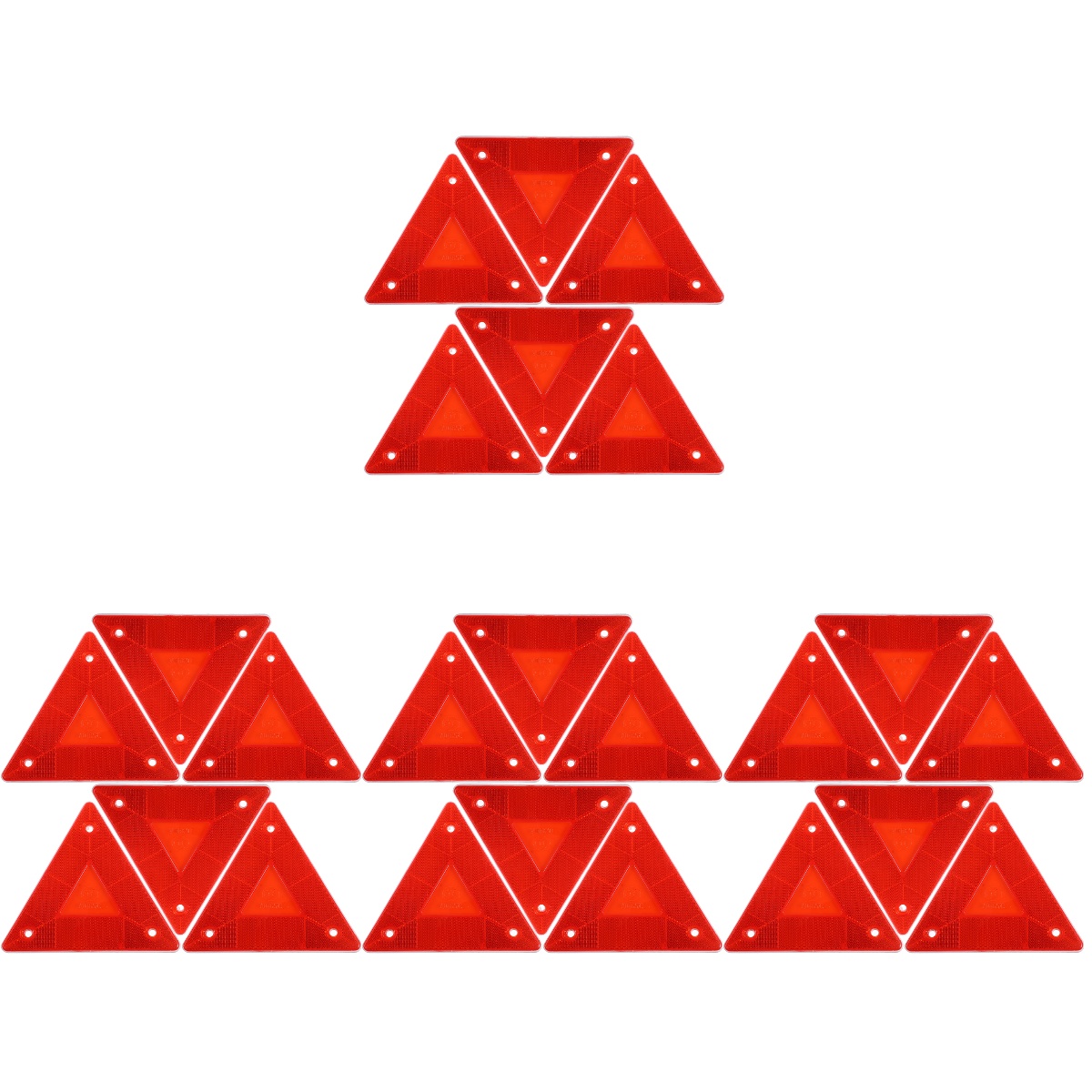 MLINS 24 pcs Vehicle Triangle Reflectors Safety Sign Slow Moving ...