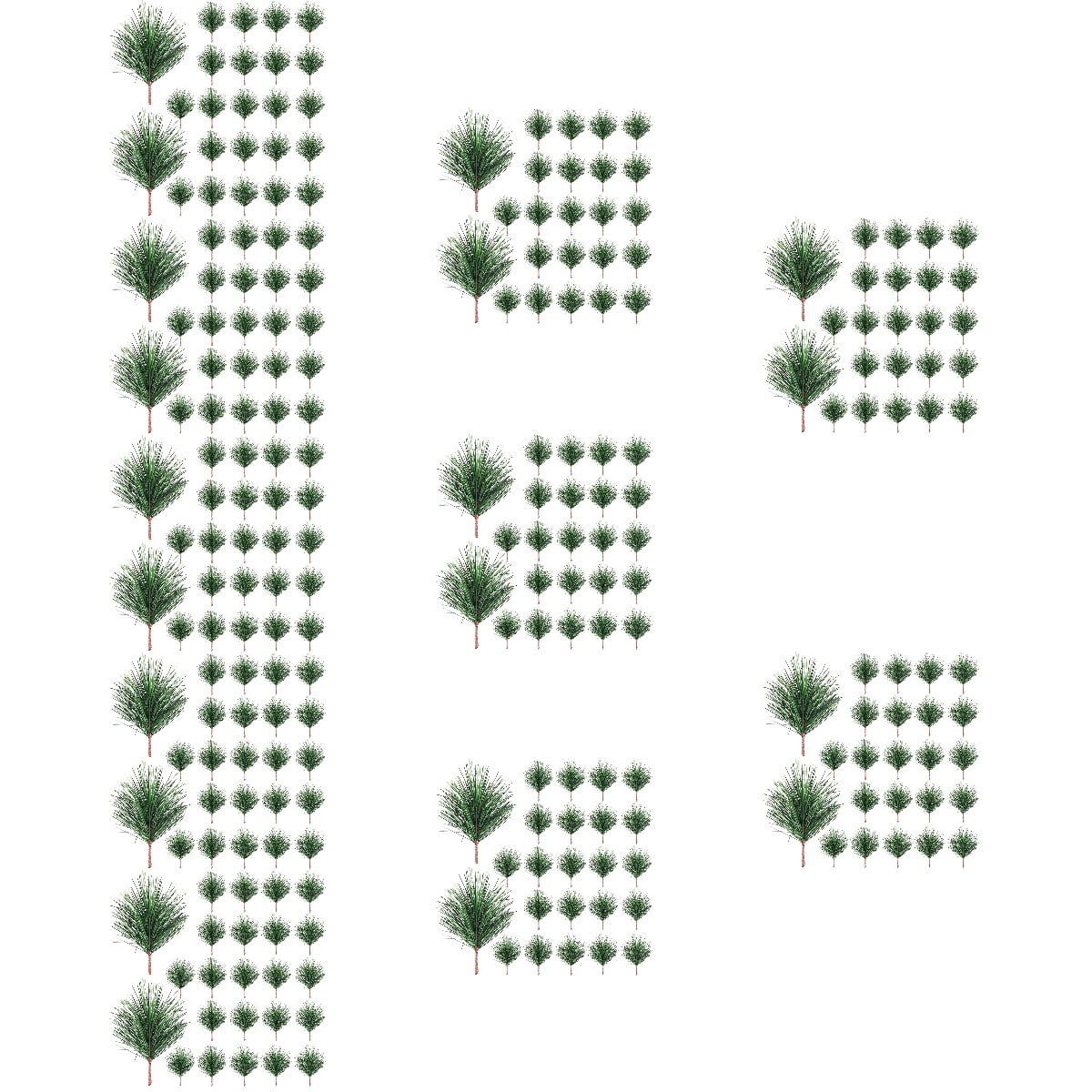 MLINS 240 Pcs Artificial Green Pine Needles Branches Christmas Pine ...