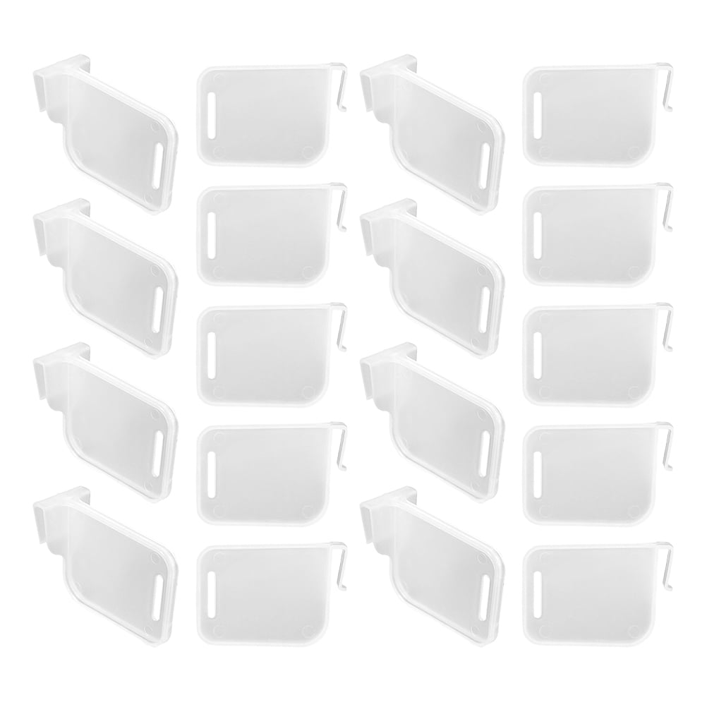 MLINS 24pcs Adjustable Fridge Bin Partition White Plastic Fridge Shelf ...