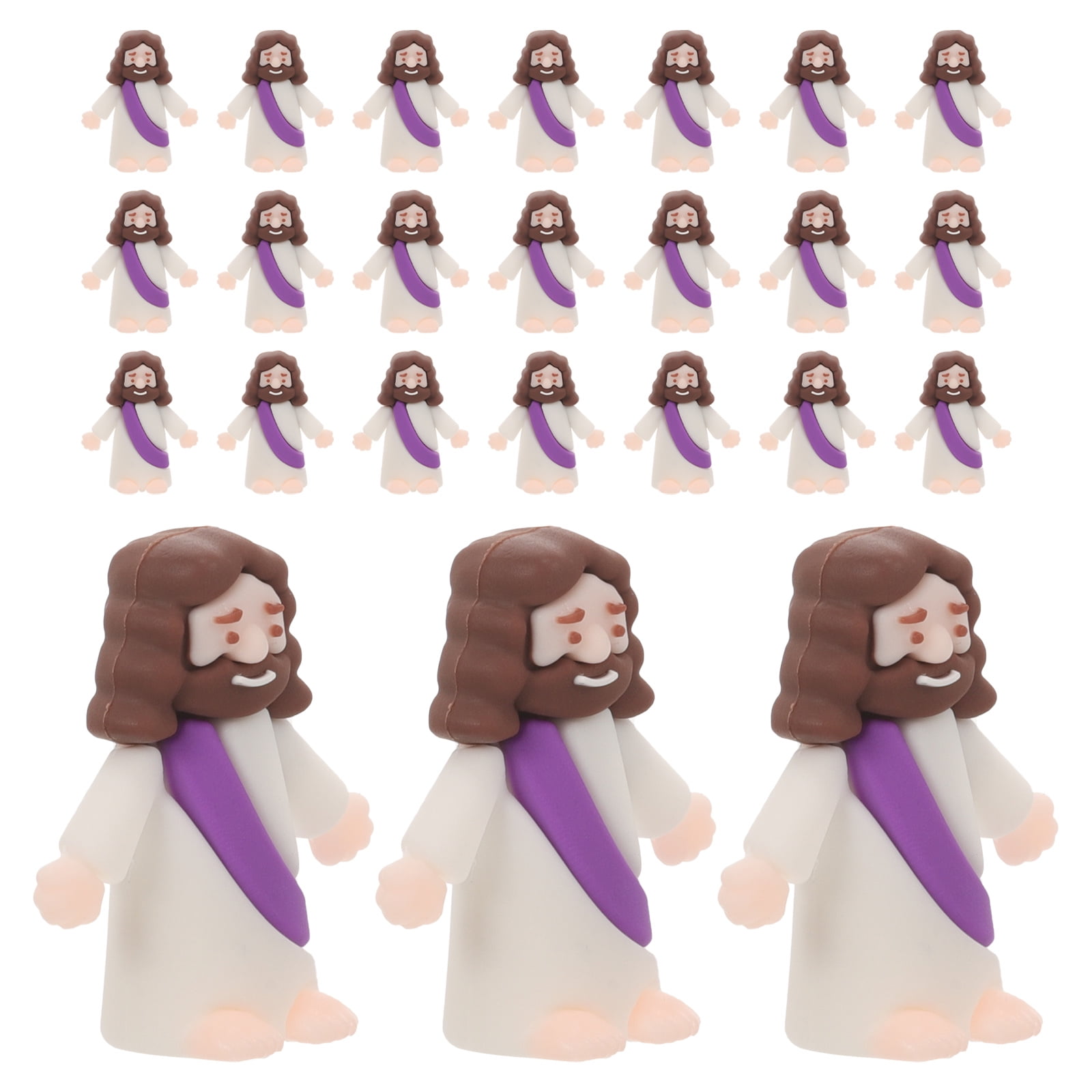 MLINS 24pcs Easter Jesus PVC Jesus Figurine Religious Mini Cartoon ...