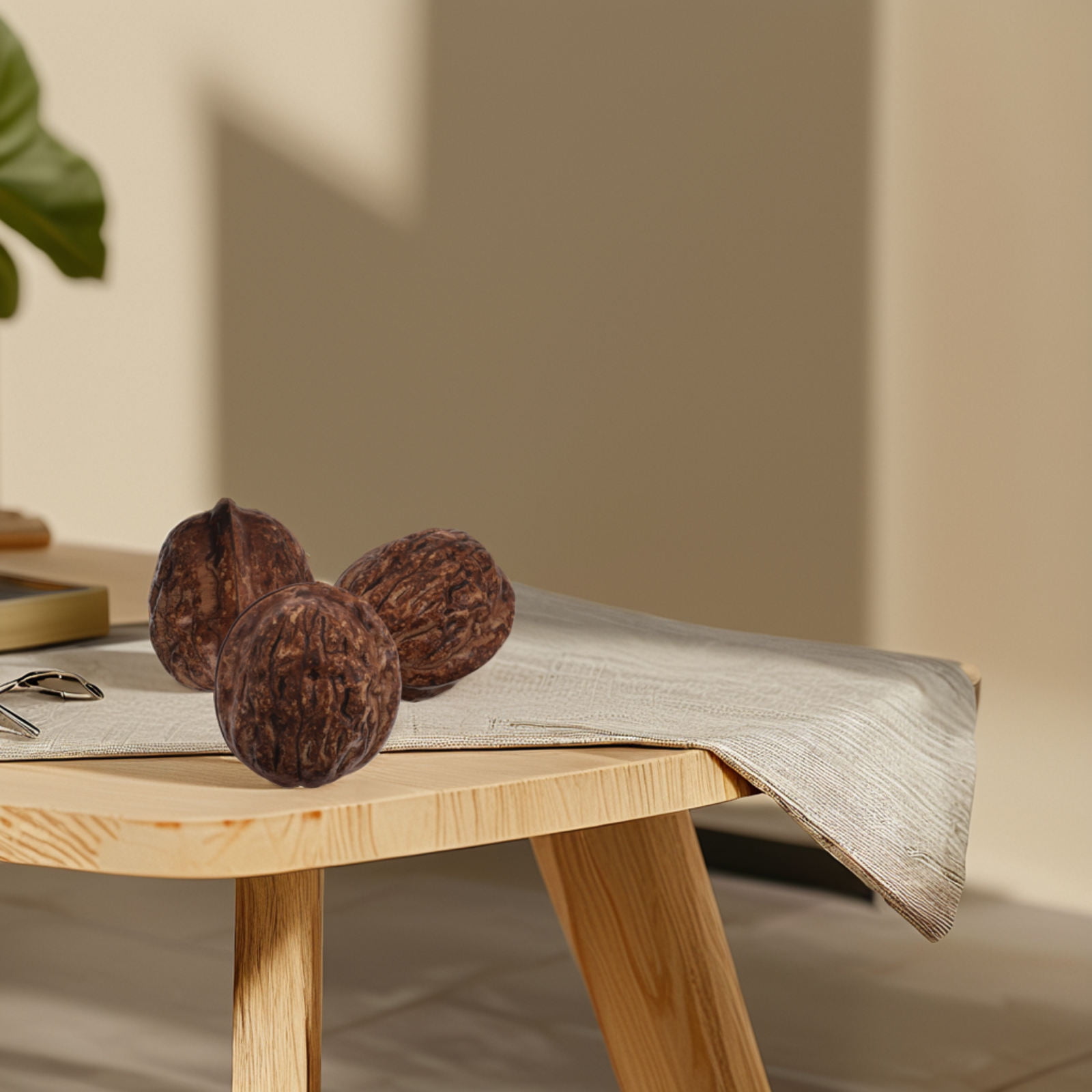 MLINS 24pcs Plastic Artificial Walnut Realistic Fake Walnut Fruits For ...