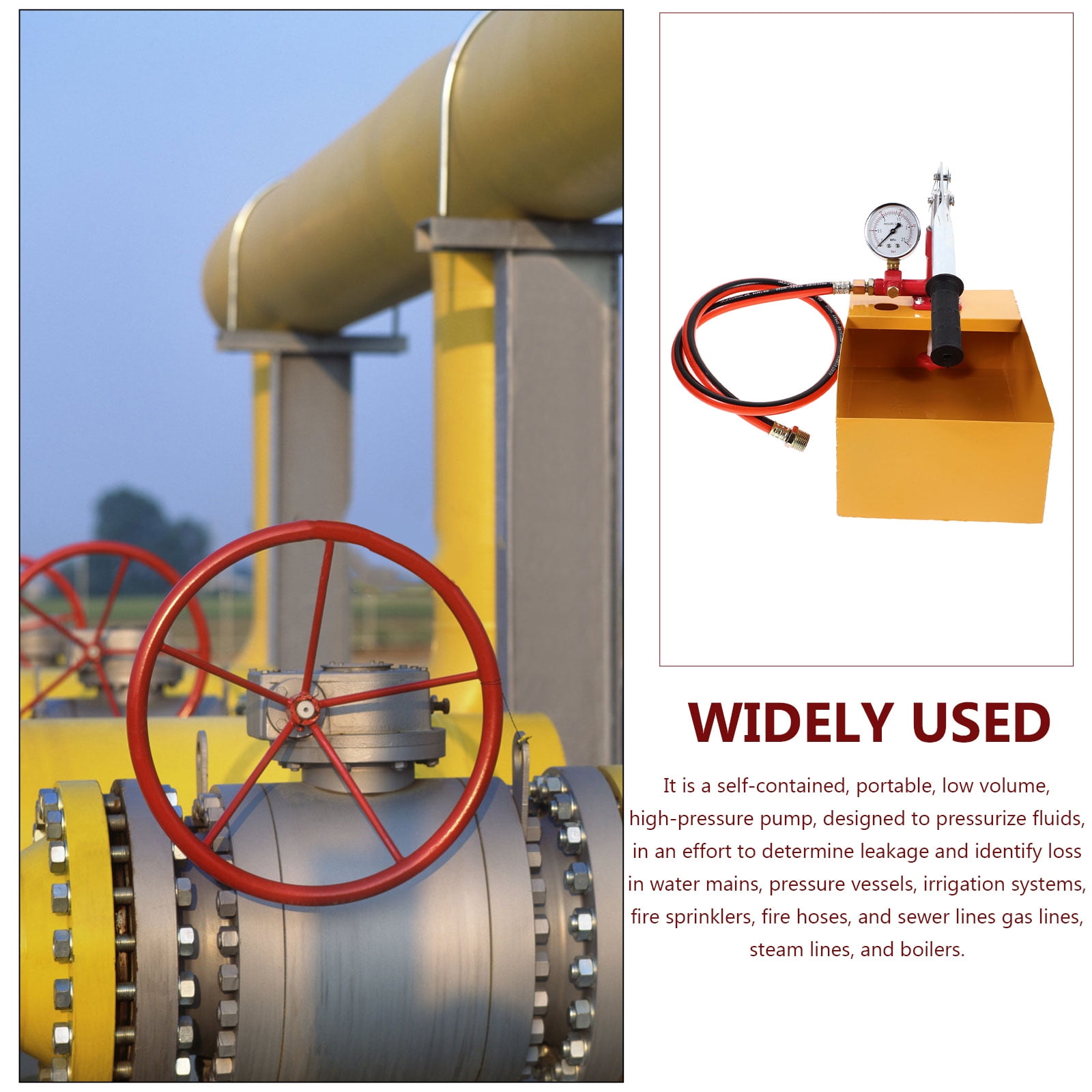 MLINS 25 KG Pressure Test Pump Hydraulic Hand Tool Portable - Walmart.com