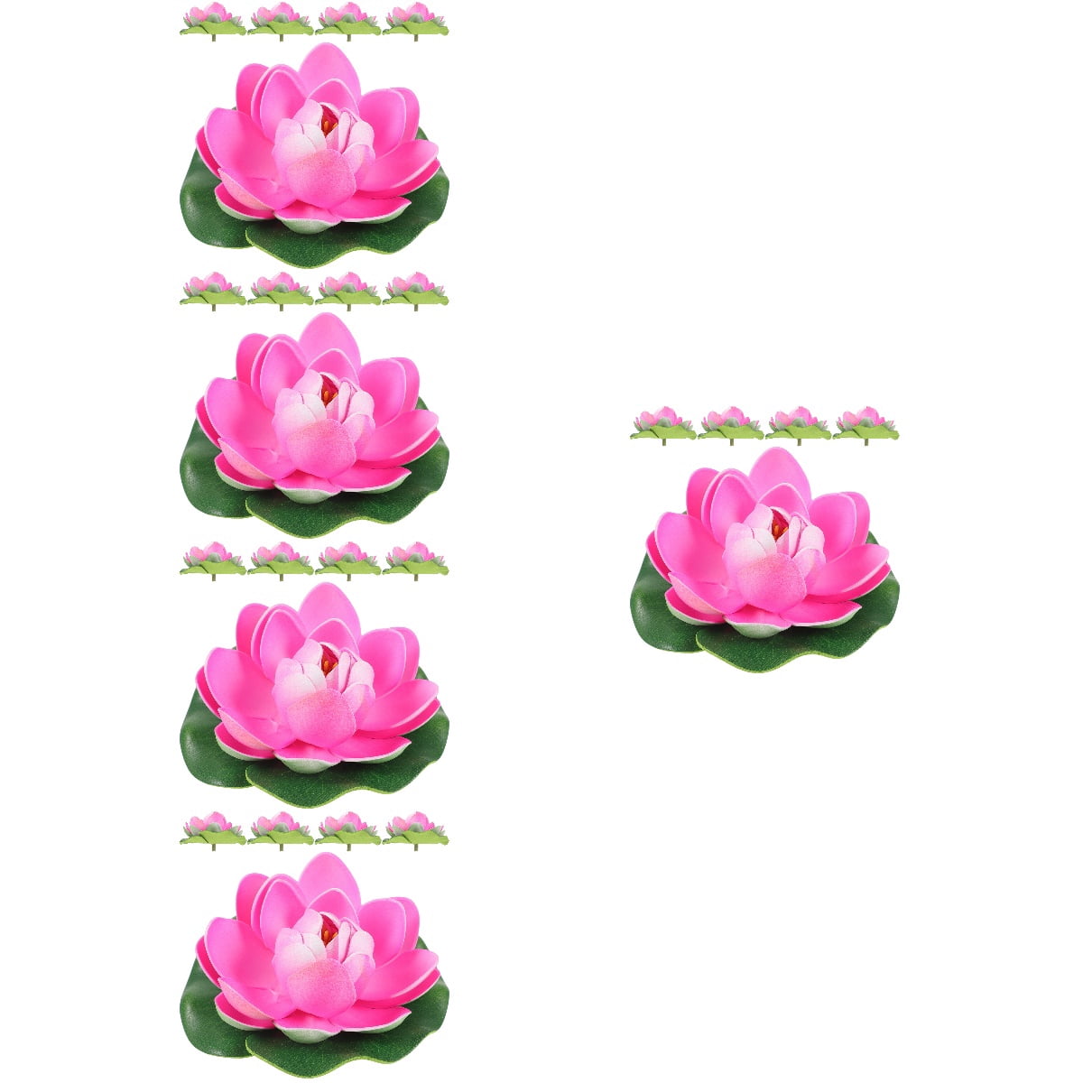 MLINS 25 Pcs Artificial Floating Lotus Decor Simulated Lotus Flower ...