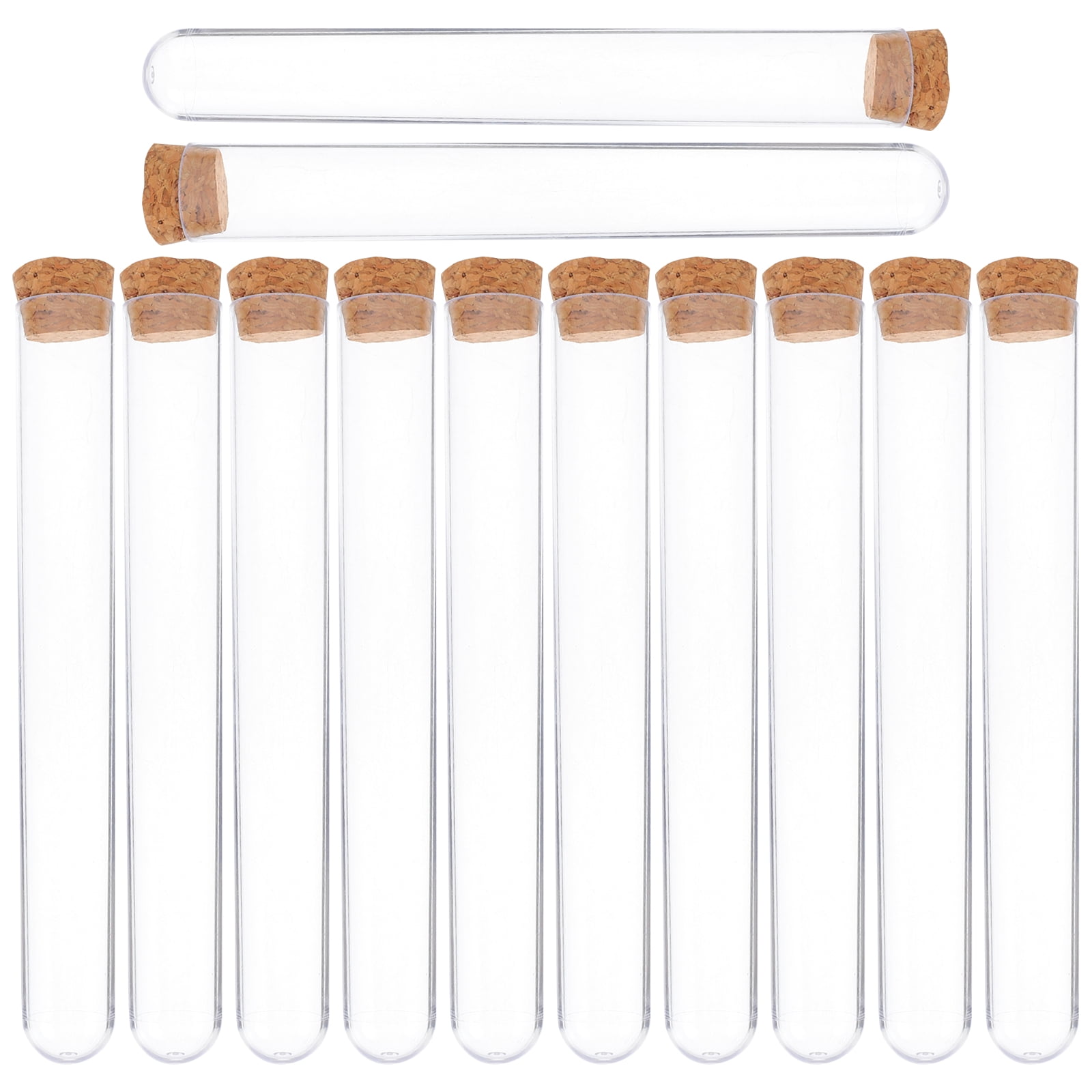 MLINS 25 Pcs Clear Test Tubes Containers with Lids Wooden Cover for ...