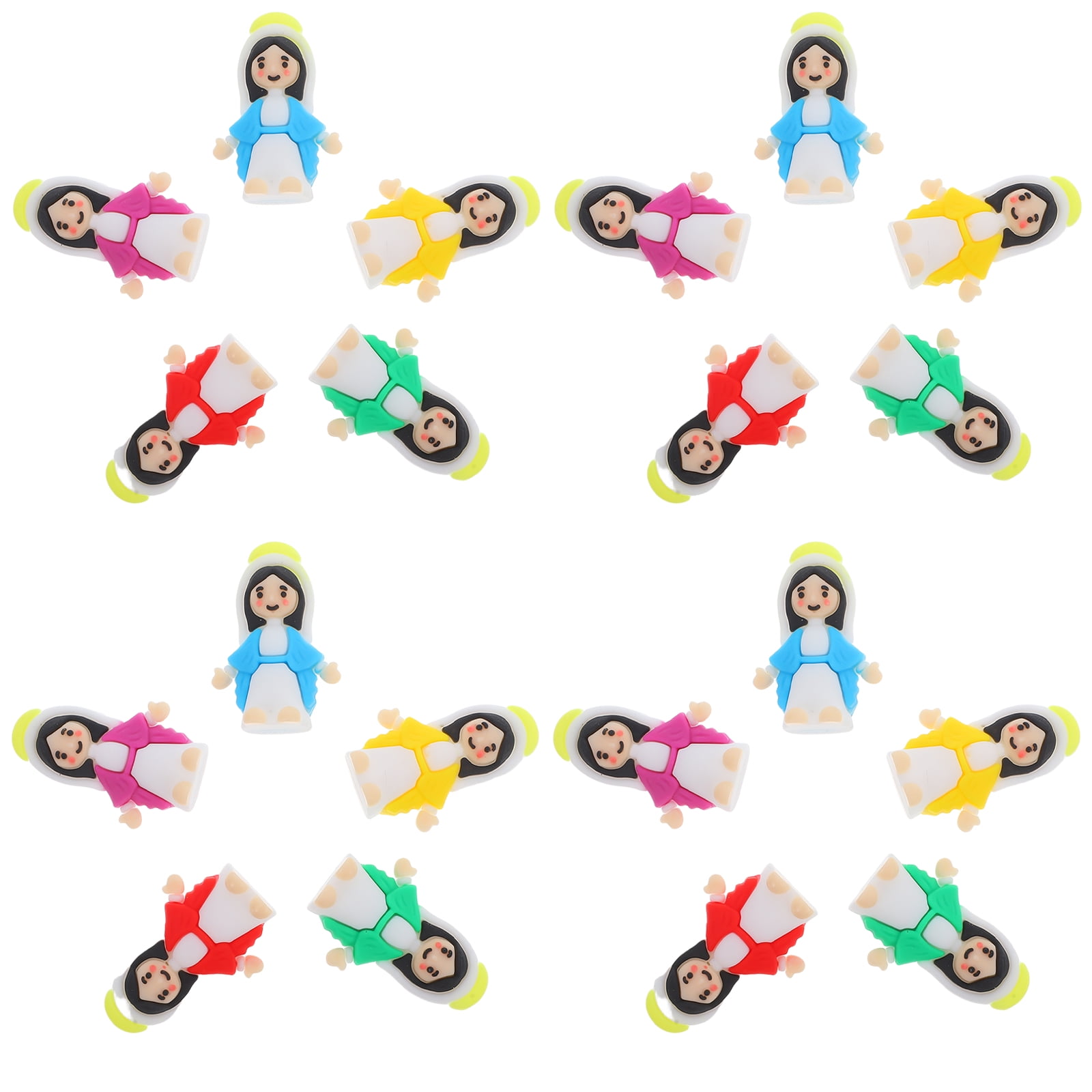 MLINS 25 Pcs Mini Maria Ornaments Virgin Mary Doll Egg Easter Dolls ...