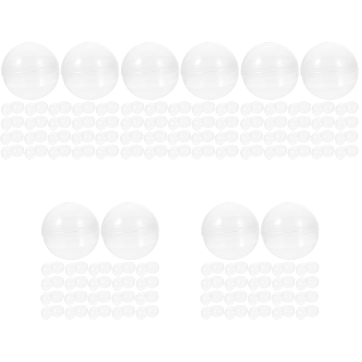 MLINS 250 pcs Round Transparent Capsules Clear Empty Capsules Display ...