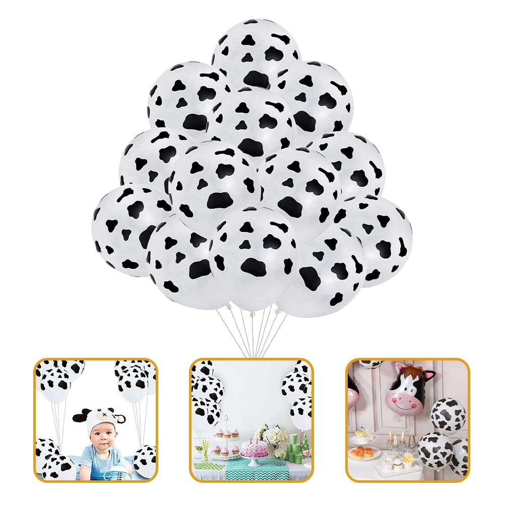 MLINS 25Pcs Cow Balloons Funny Cow Printed Balloons for Children's ...