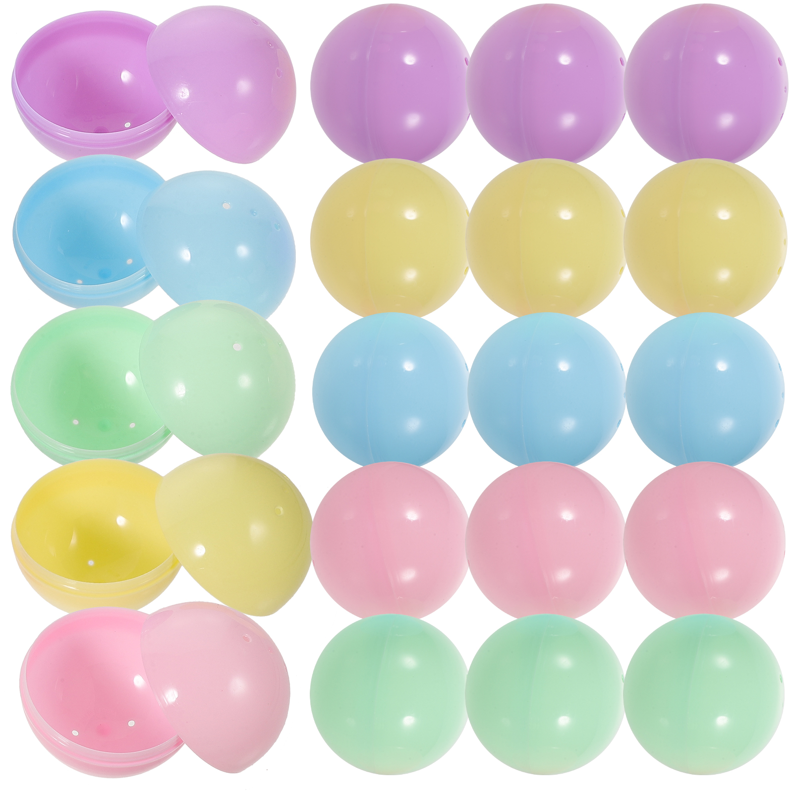 MLINS 25Pcs Egg Shell Fillable Shells Easter Eggs Basket Stuffers ...