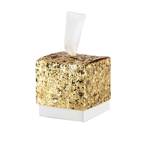 FELTECHELECTR Party Favors Wedding Candy Box Gold present Container ...