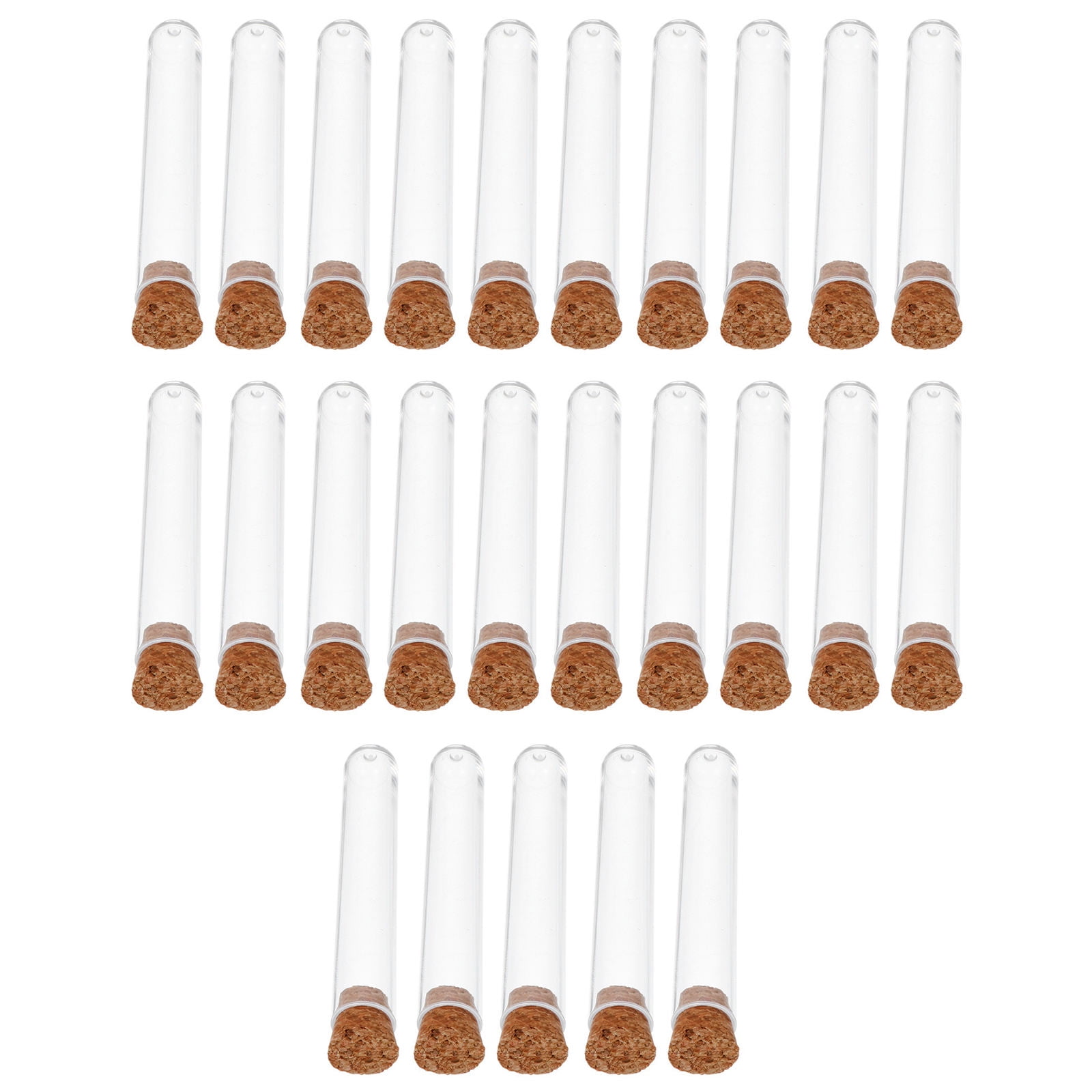 MLINS 25pcs Clear Storage Tube Science Test Tubes with Cork Stoppers ...