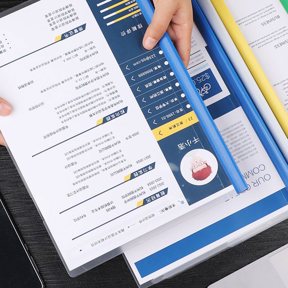 MLINS 25pcs Heavy duty Clear Report Covers Sliding Bar File Folder ...