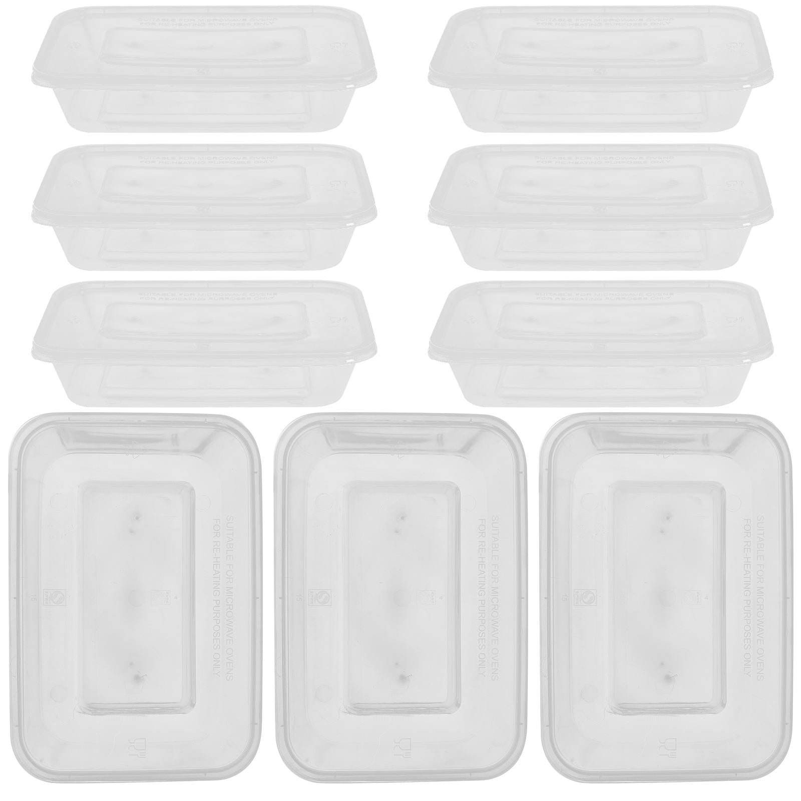 MLINS 25pcs Plastic Food Containers Clear Meal Prep Containers with ...