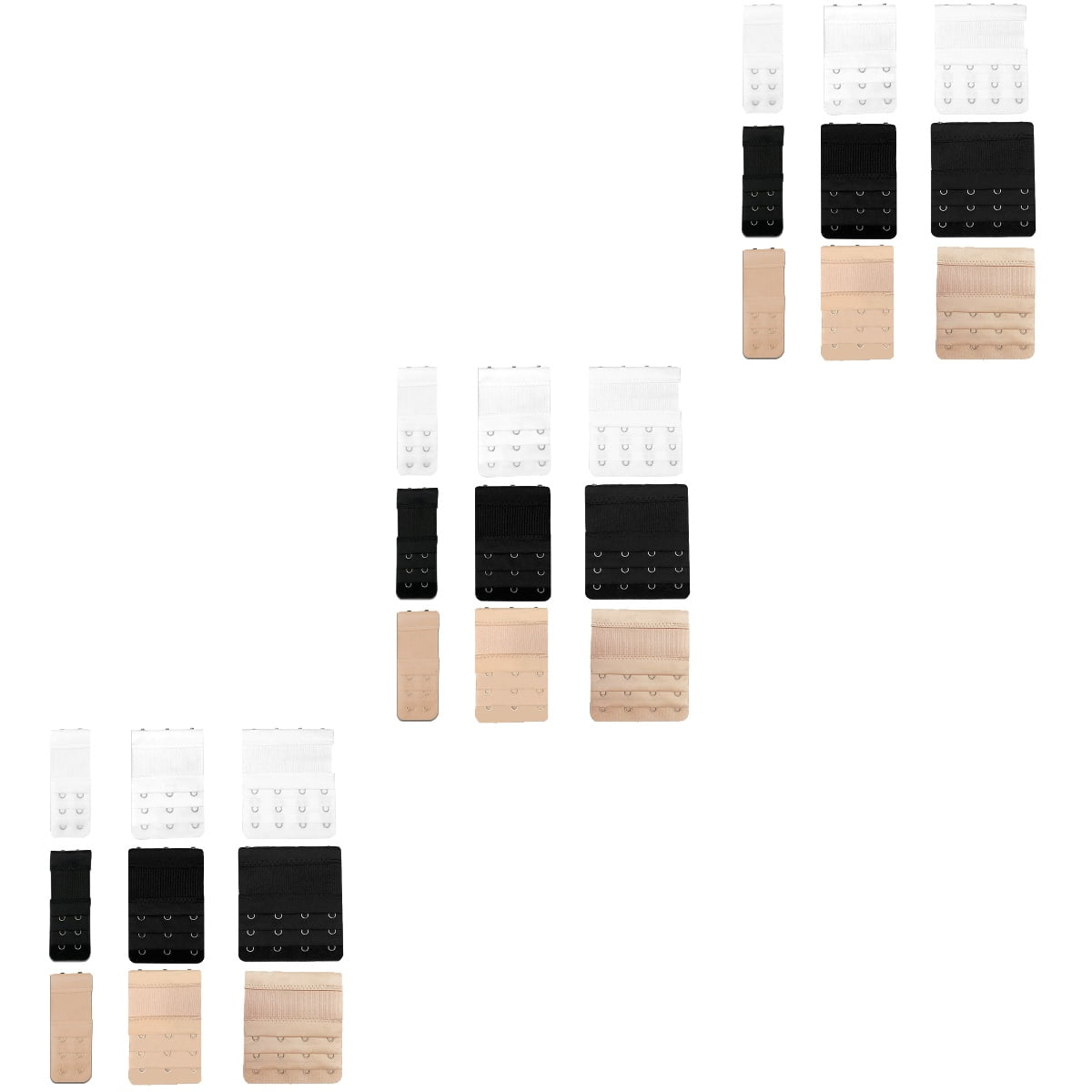 MLINS 27 pcs Bra Extender Hooks 3 Rows Elastic Bra Extenders Bra ...