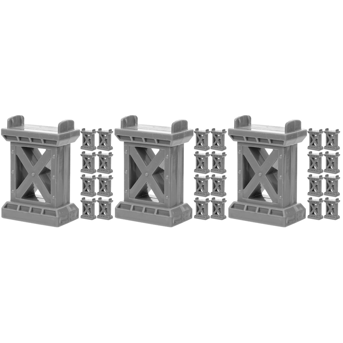 MLINS 27 pcs Wood Train Track Piece Wooden Toy Train Track Bridge ...