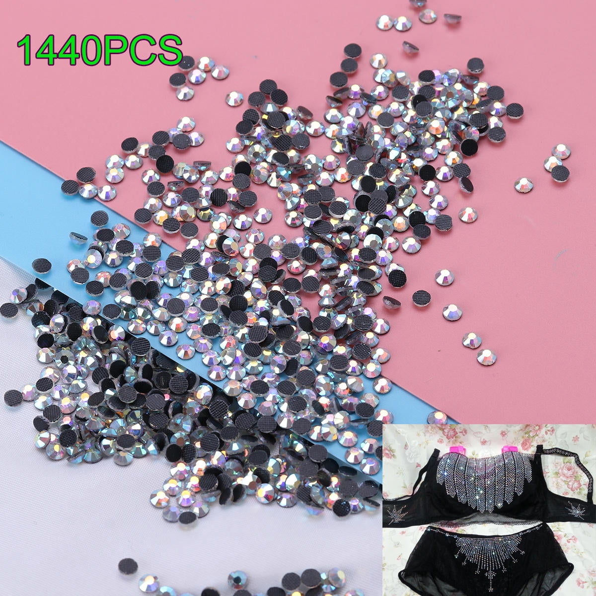 MLINS 28Set Crystal Ab Resin Rhinestones Flatback for Diy Enthusiasts ...