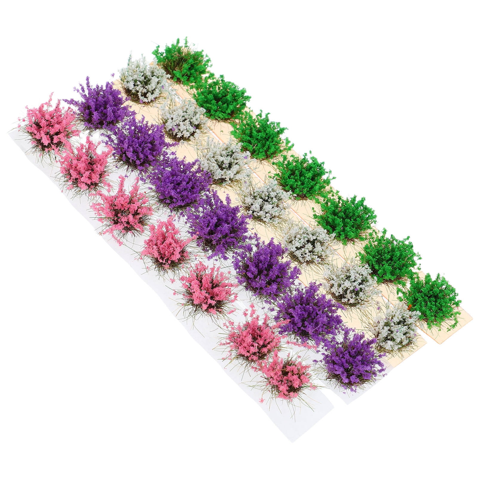 MLINS 28pcs Miniature Flowers Cluster for Railway Layouts Mini Flowers ...