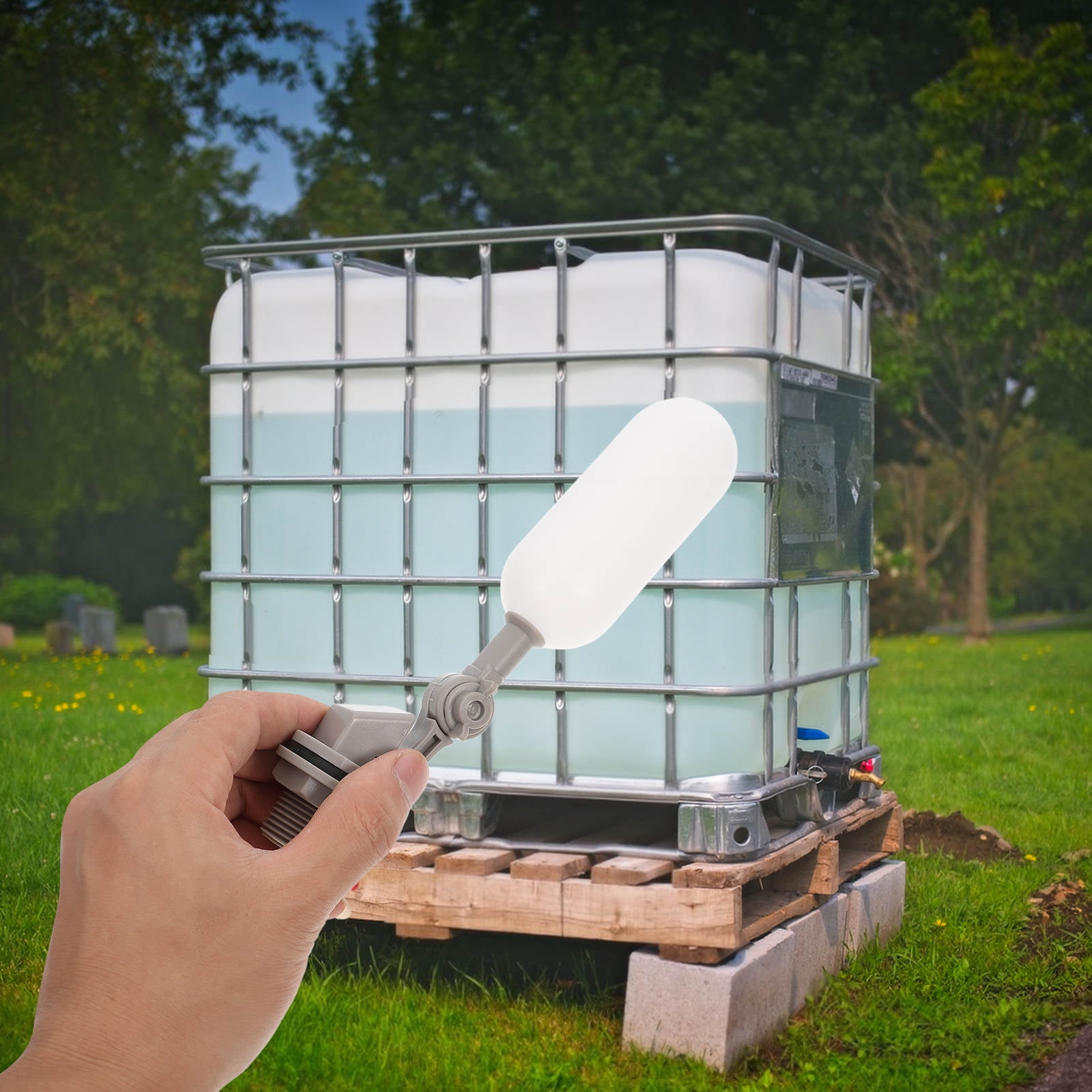 MLINS 2PCS Flow Float Valve Adjustable 1/2 Inch Plastic Automatic Water ...