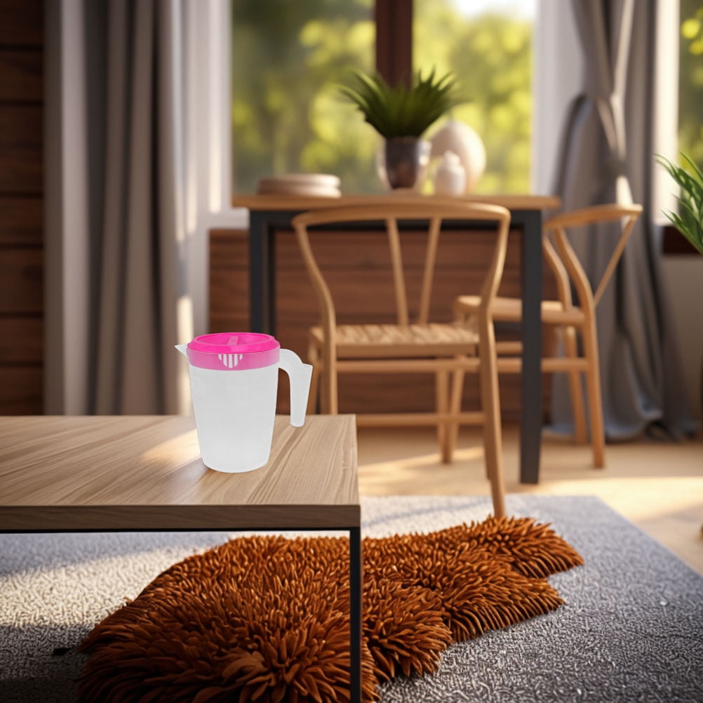 DINHEAROM Gallon Pitcher with Lid Plastic Rosy 2Pcs for Bars and ...