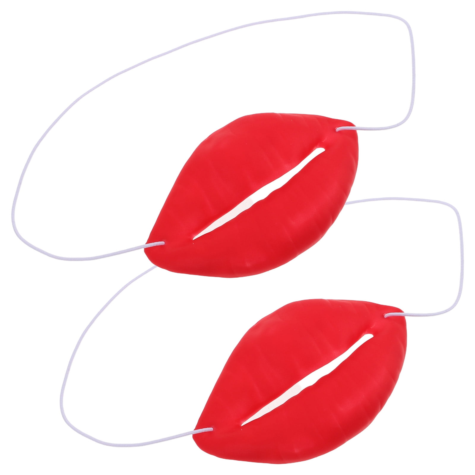 MLINS Funny Red Lip Photo Props for Party Rubber Big Mouth Sausage Lip ...