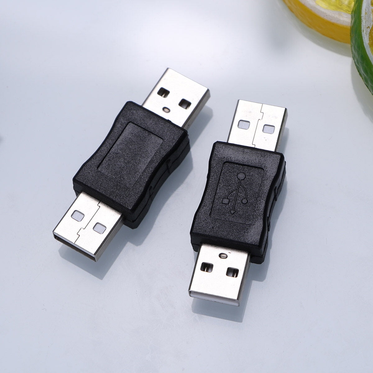 MLINS 2Pc USB 2.0 Male to Mmale Connector USB Wire Double Male Head Conversion Adapter Converter ...