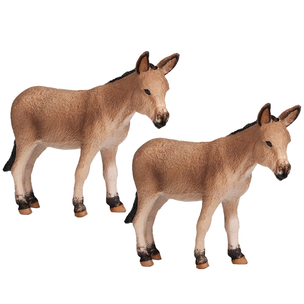MLINS 2Pcs Donkey Model Desktop Donkey Decoration Standing Donkey Toy ...