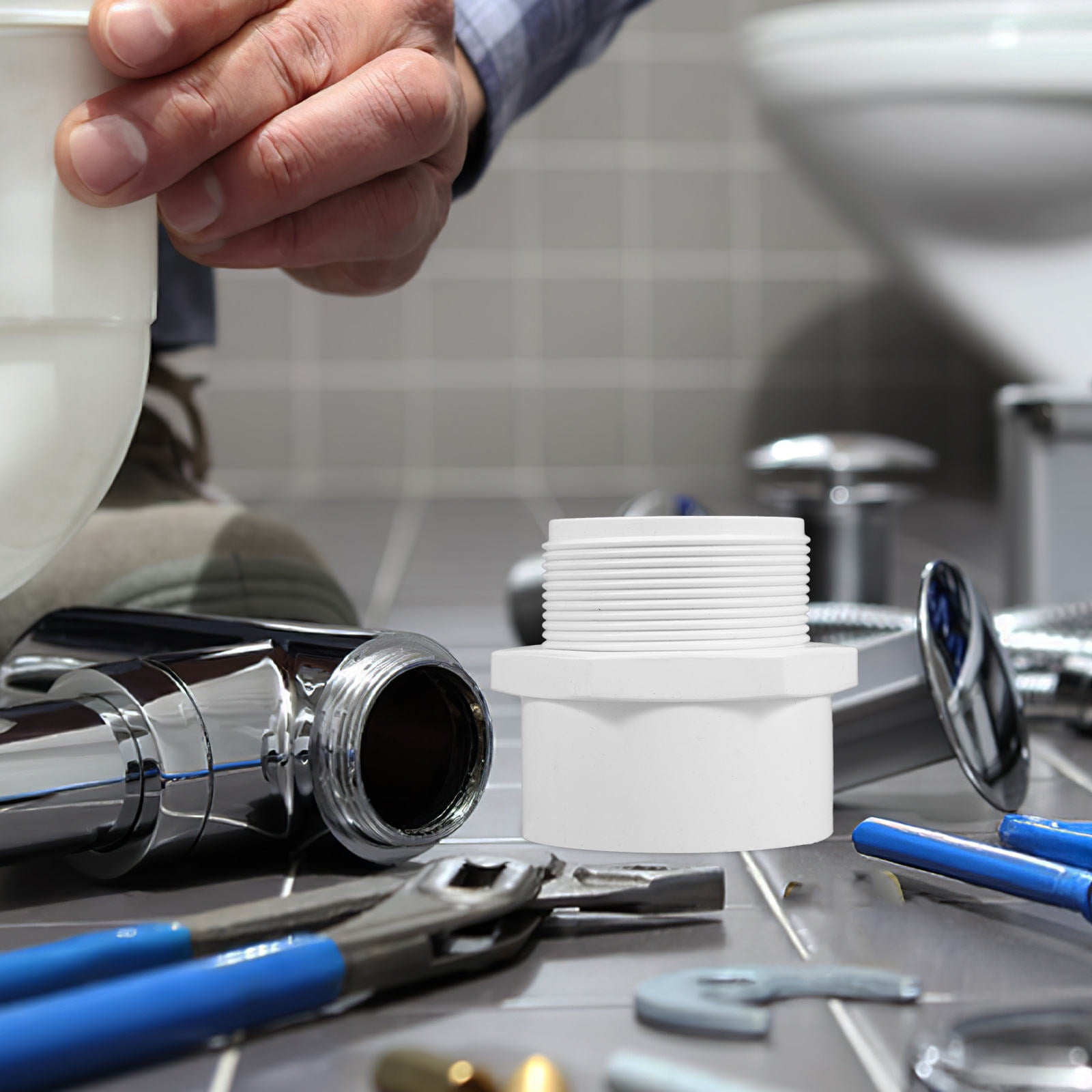 MLINS 2Pcs NPT Male Thread PVC Pipe Fitting Adapter Connector PVC Pipe ...