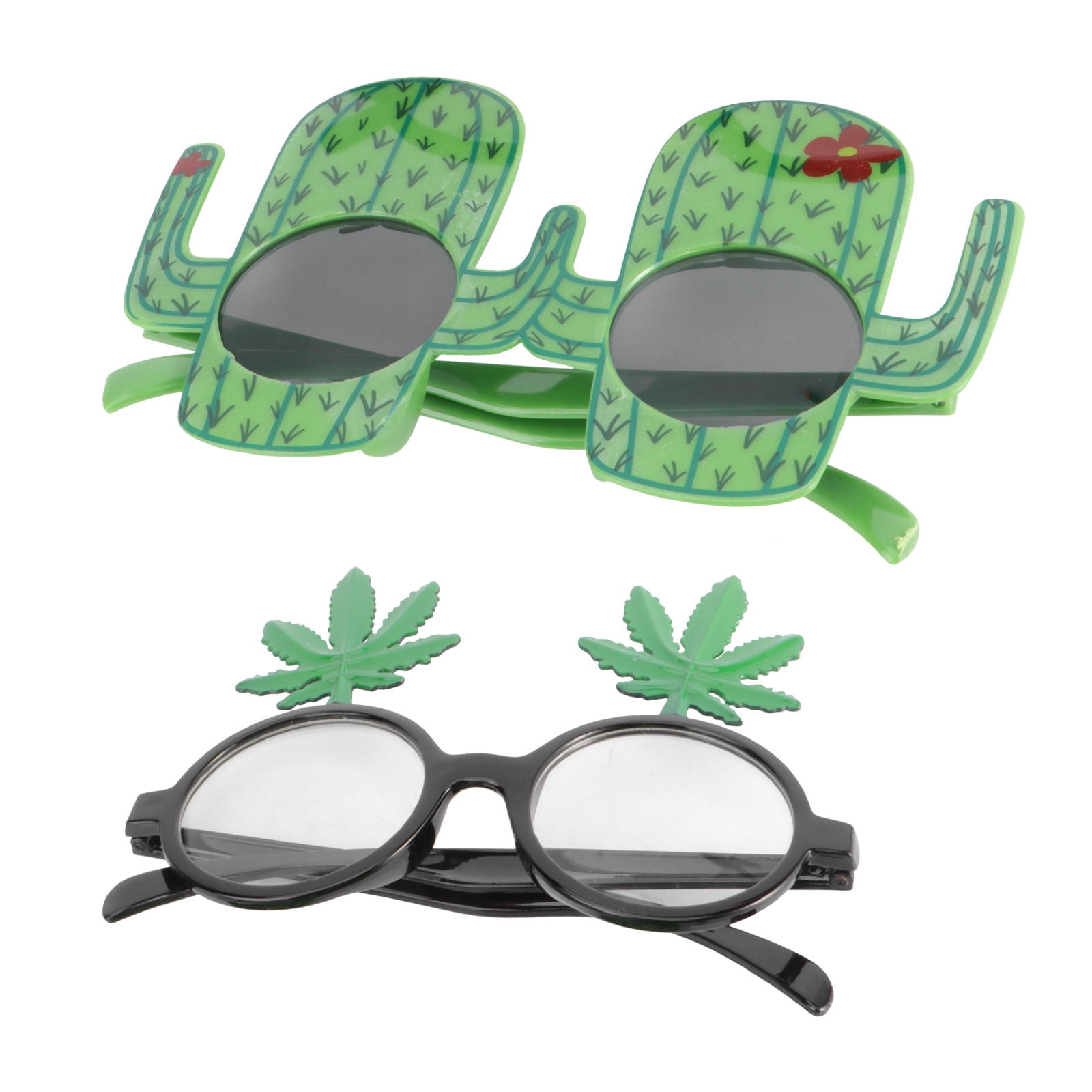 MLINS 2Pcs Photo Booth Props Maple and Cactus Glasses Birthday Party ...