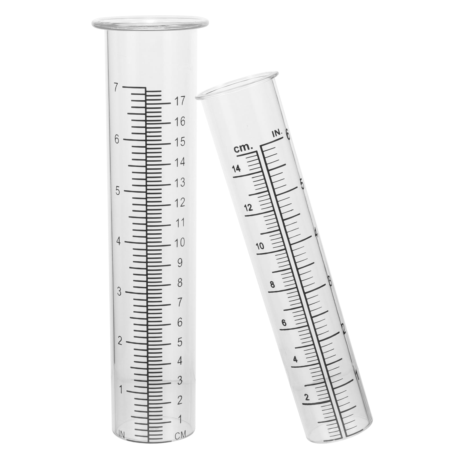 MLINS 2Pcs Rain Gauge with Scale Transparent Rain Gauge Rain Measuring ...
