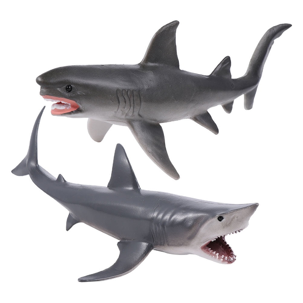 MLINS 2Pcs Simulation Shark Model Marine Life Model Plastic Animals ...