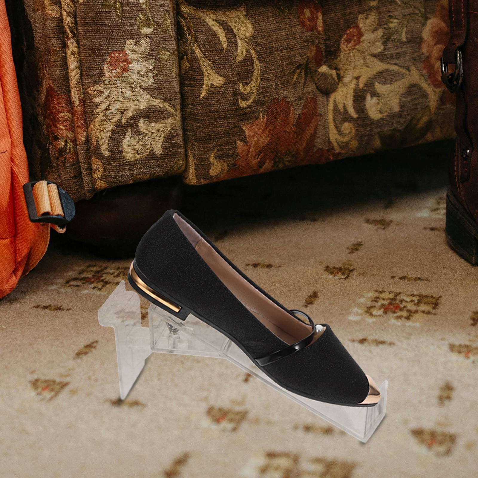 MLINS 2Pcs Transparent Shoe Display Rack Holder Plastic Shoe Display ...