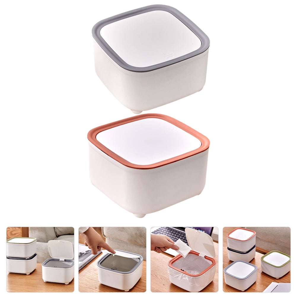 AURARMLET Creative Trash Bin Modern Style 2Pcs 6.5x6.5x3.7in - Walmart.com