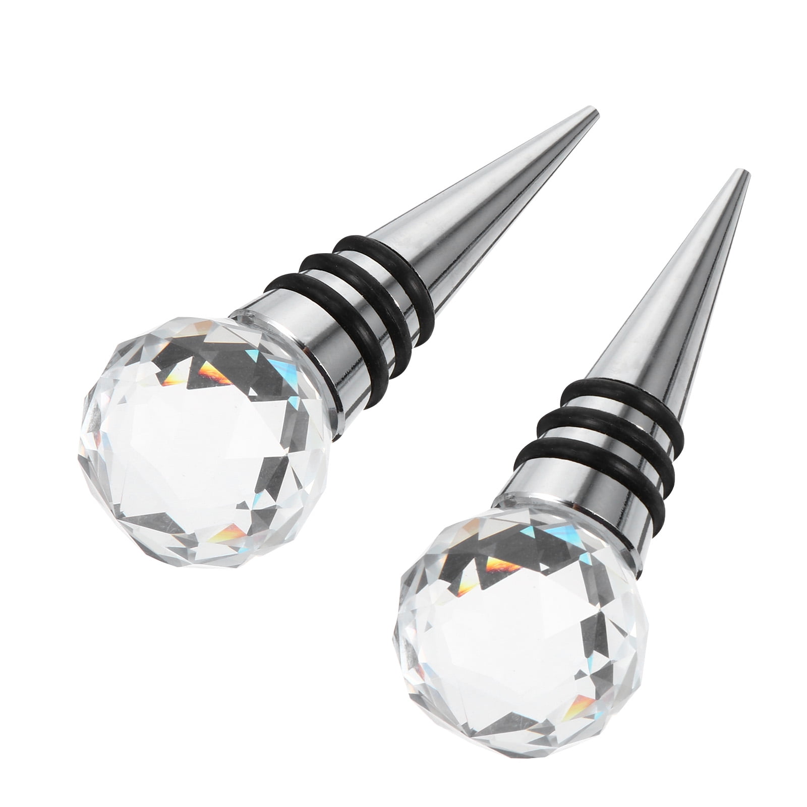 MLINS 2Pcs Wine Bottle Plug Crystal and Alloy Sealing and Preservation ...